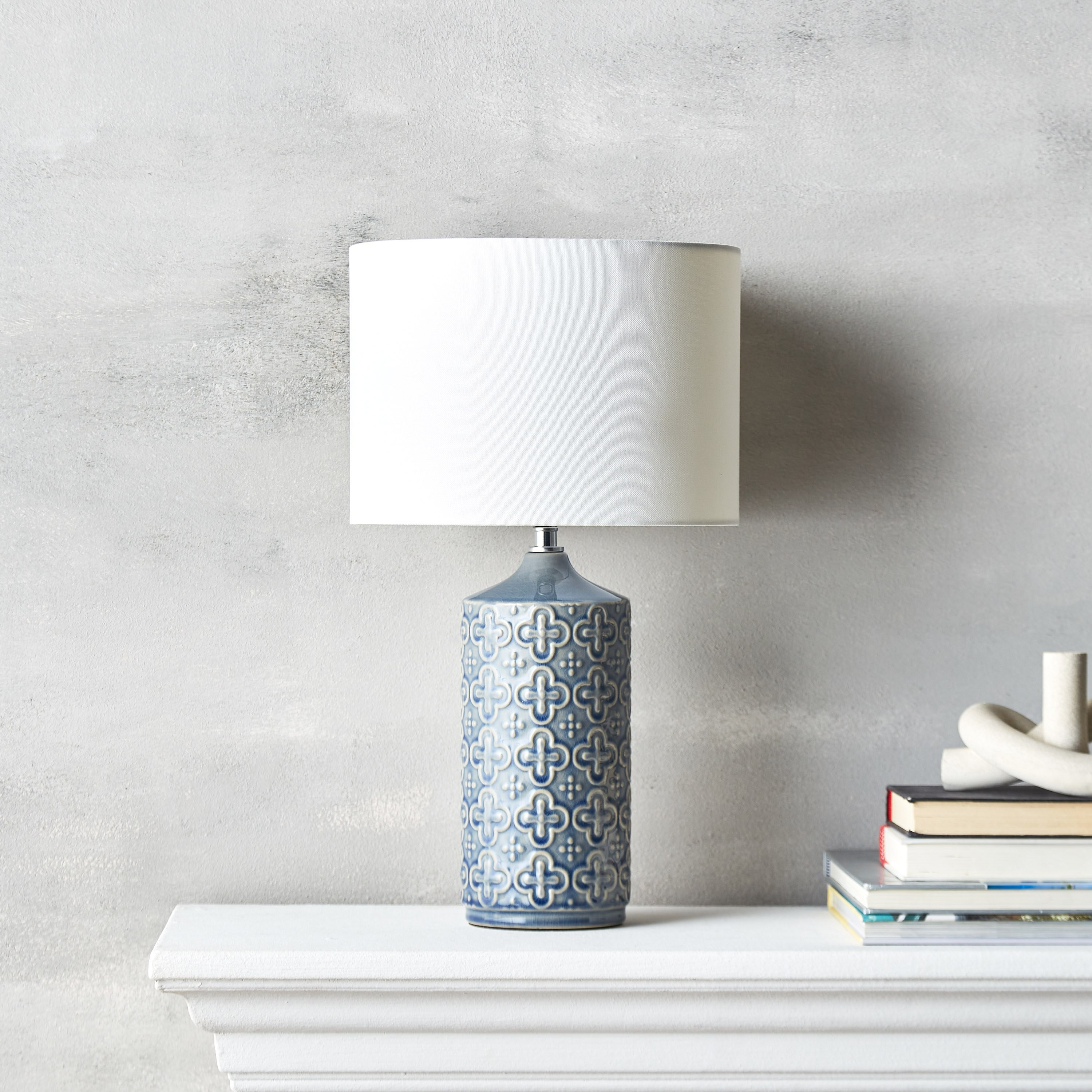 Shop Swerve Ceramic Table Lamp - 47 cm | Home Centre UAE
