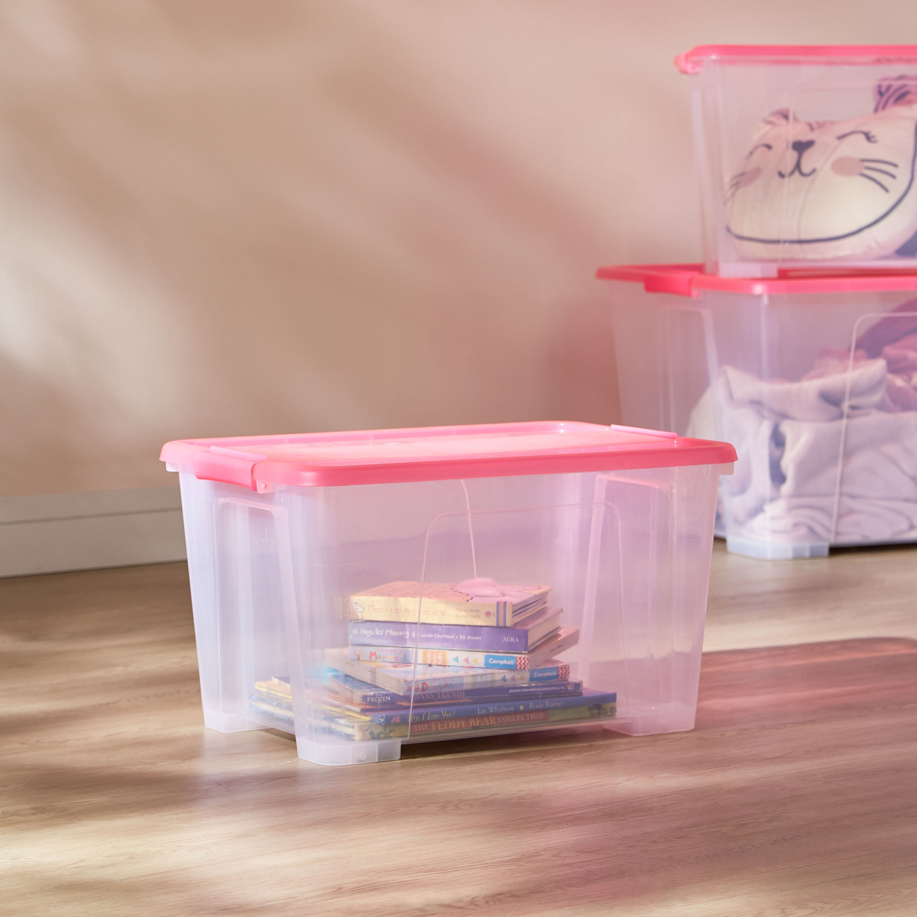 Shop Robyn Storage Box With Lid and Wheels - 32 L | Home Centre UAE