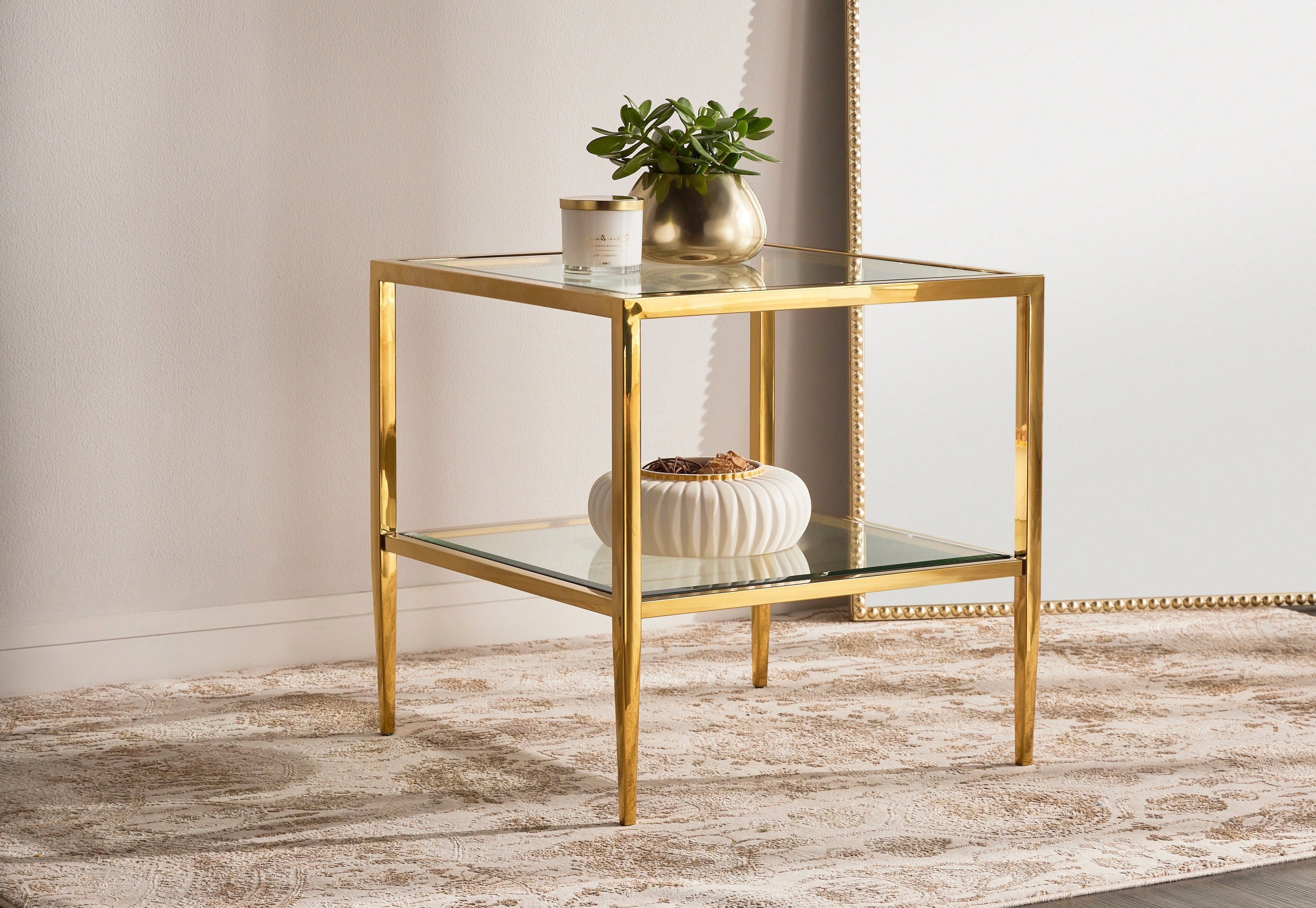 Shop Kora Glass Top Side Table | Home Centre KSA