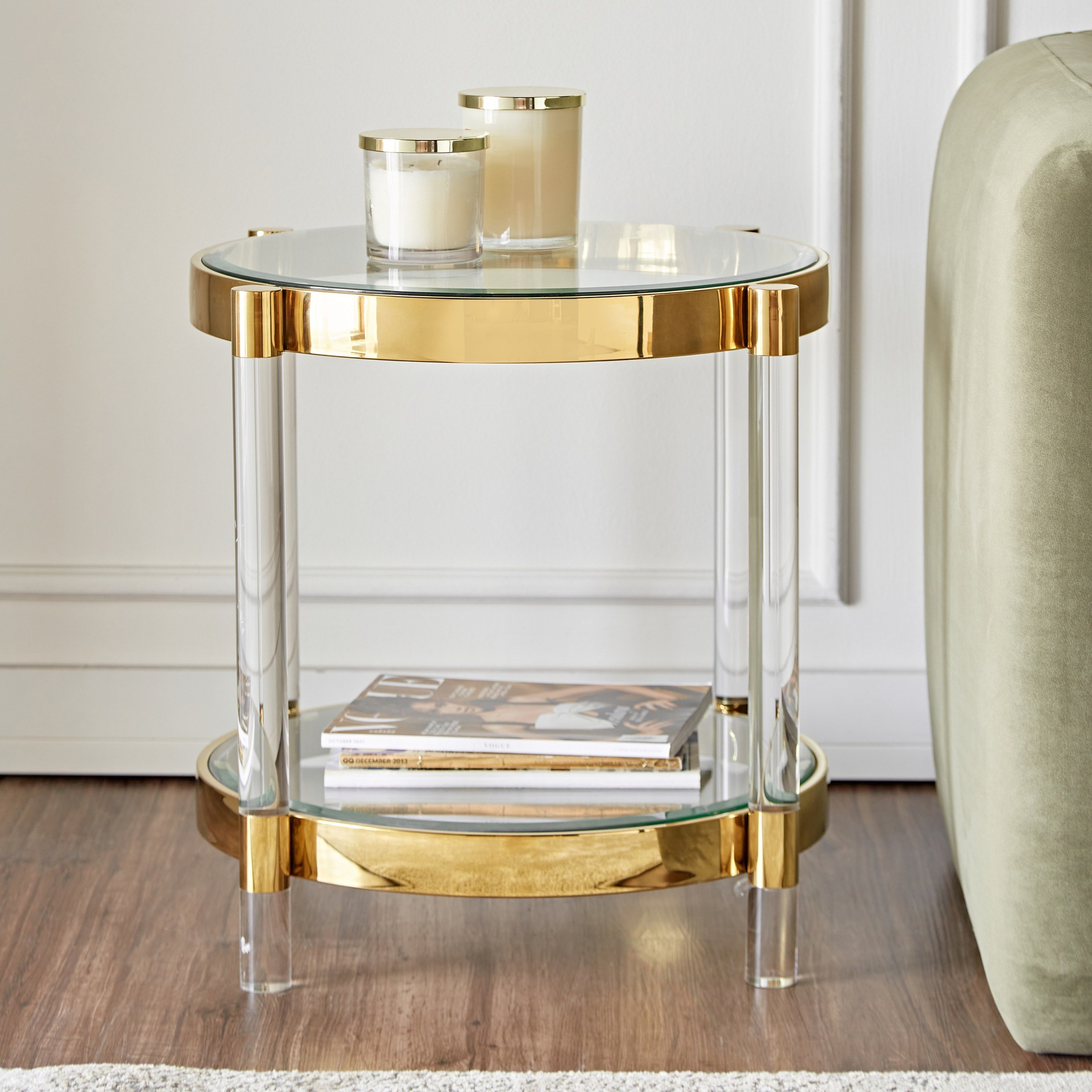 Shop Delaney Glass Top End Table | Home Centre UAE