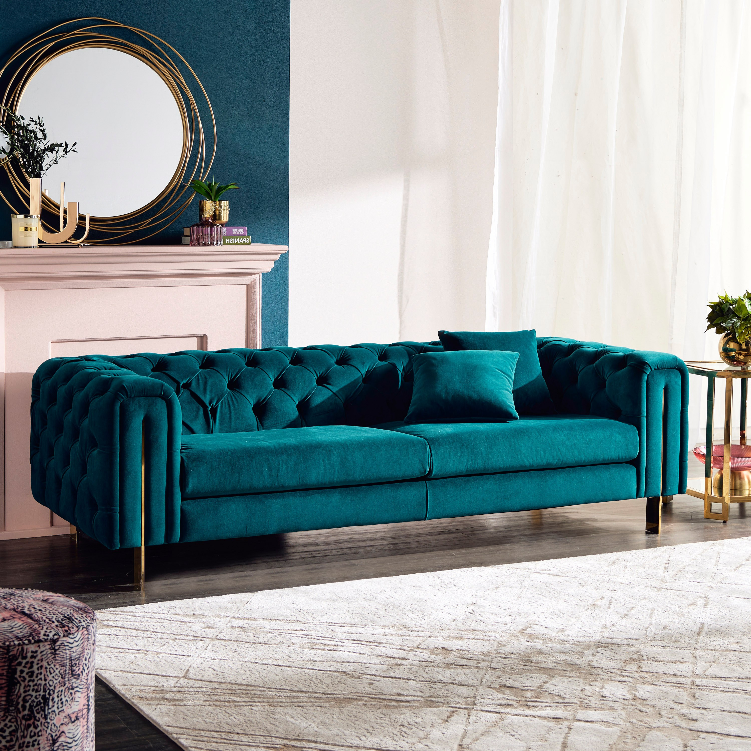 Shop Cindy 2-Seater Velvet Sofa Online | Home centre UAE