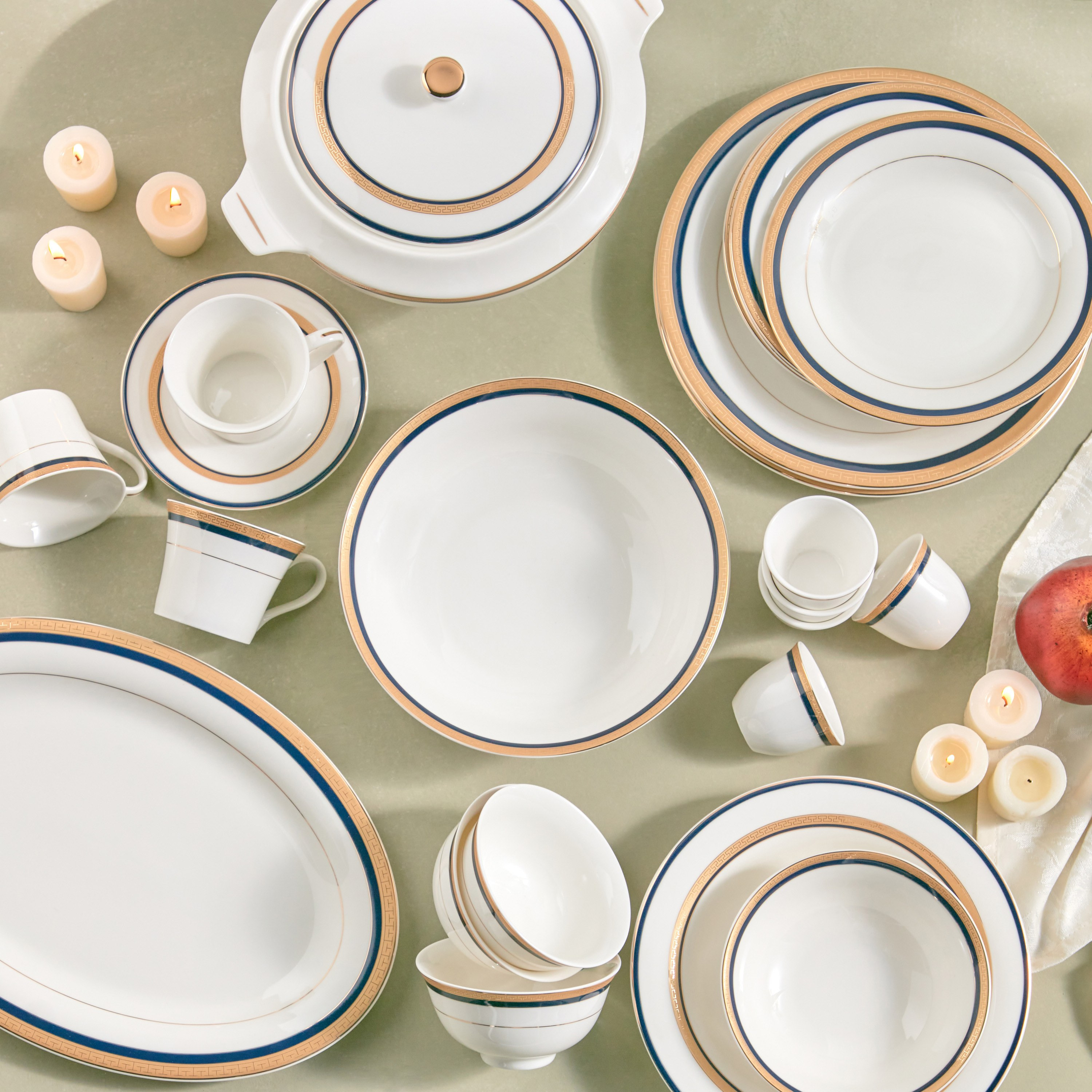 Shop Presley 101-Piece Porcelain Dinner Set - Serves 12 | Homecentre Oman