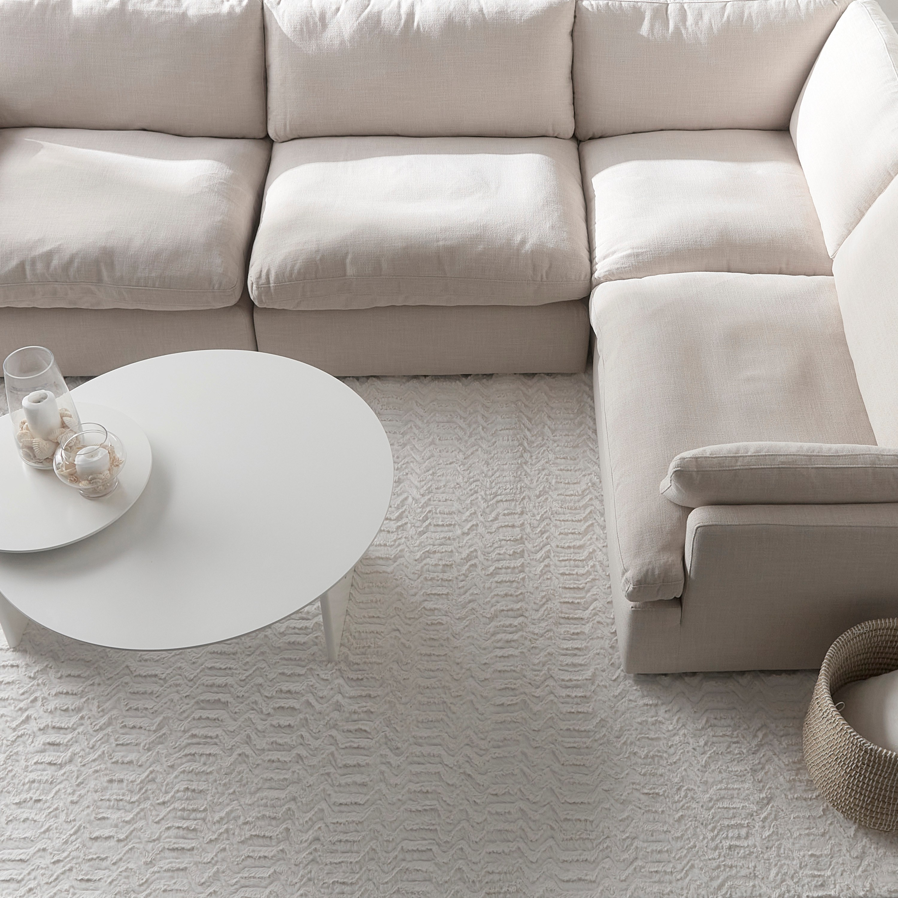Shop Swin Fabric Armless Modular Sofa Home Centre UAE