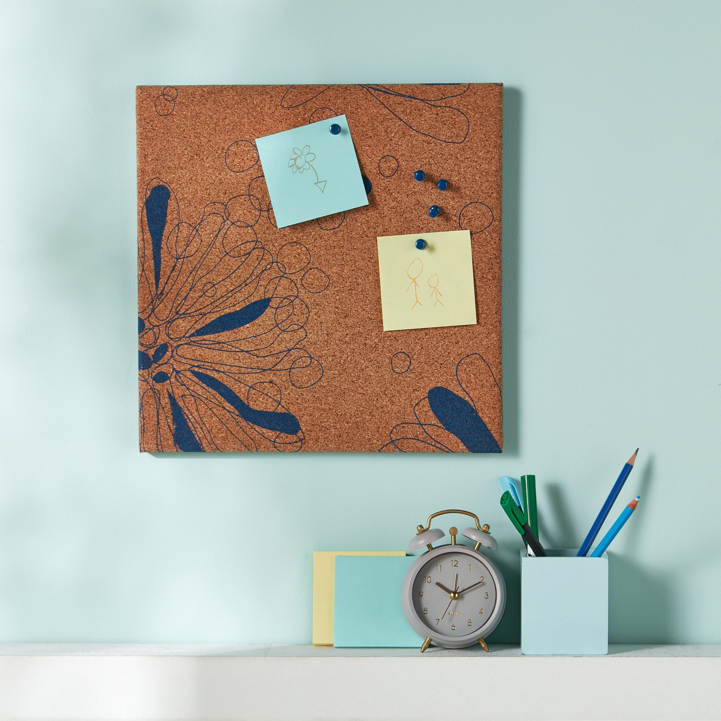 Shop Flower Print Cork Board with Pins Online | Home Centre Bahrain