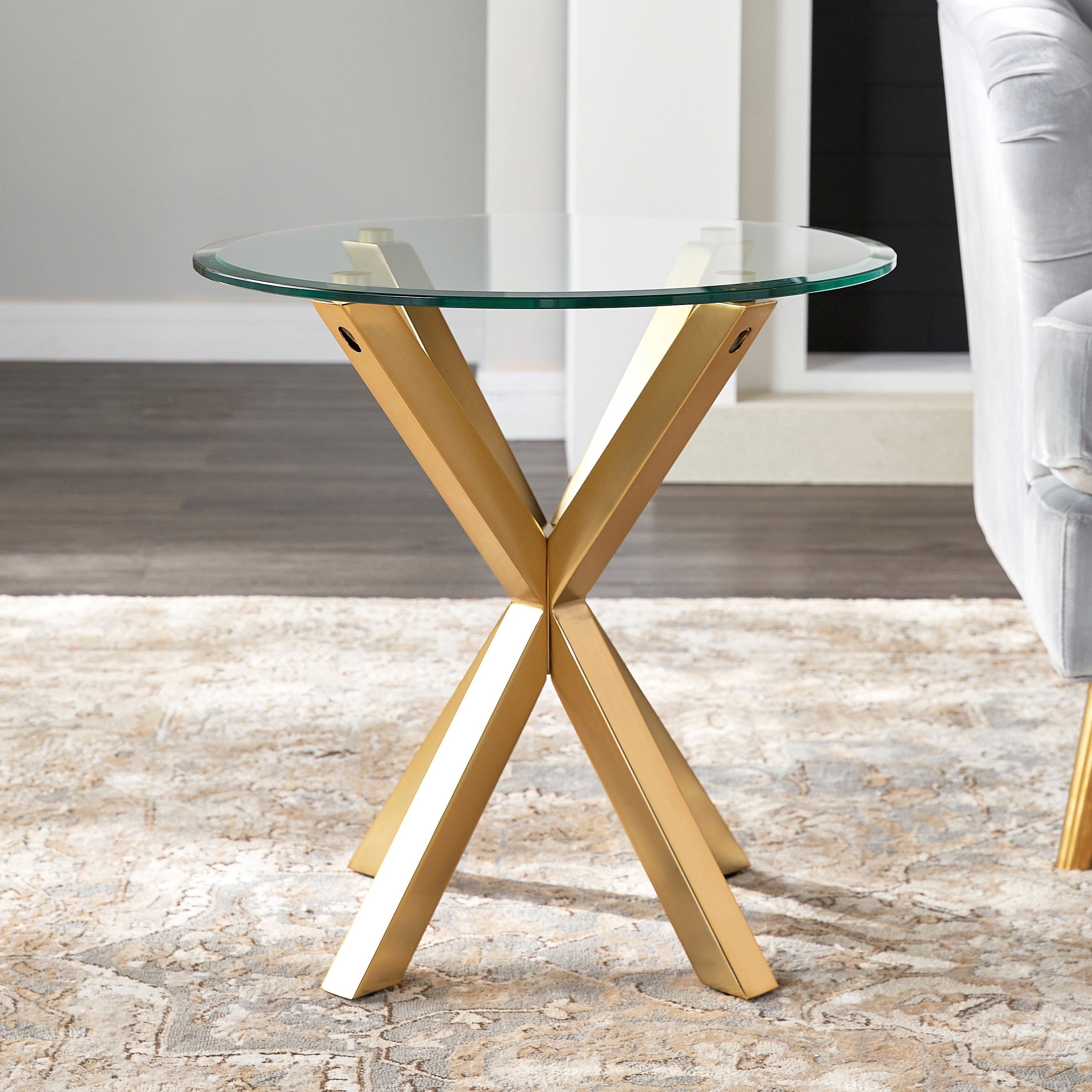Shop Newhaven Glass Top Side Table | Homecentre Oman