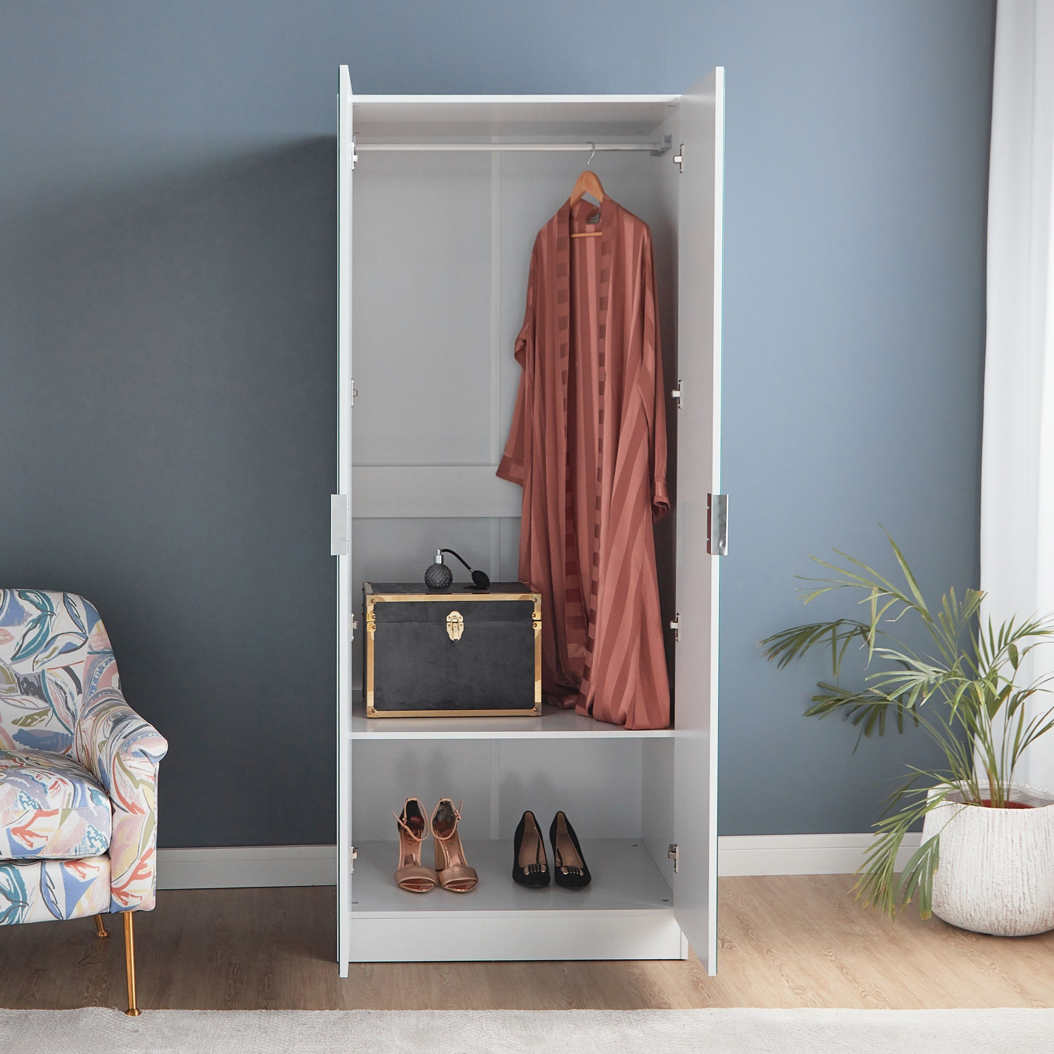 Shop Khizanat 2-Door Abaya and Khandura Wardrobe Online | Home centre UAE