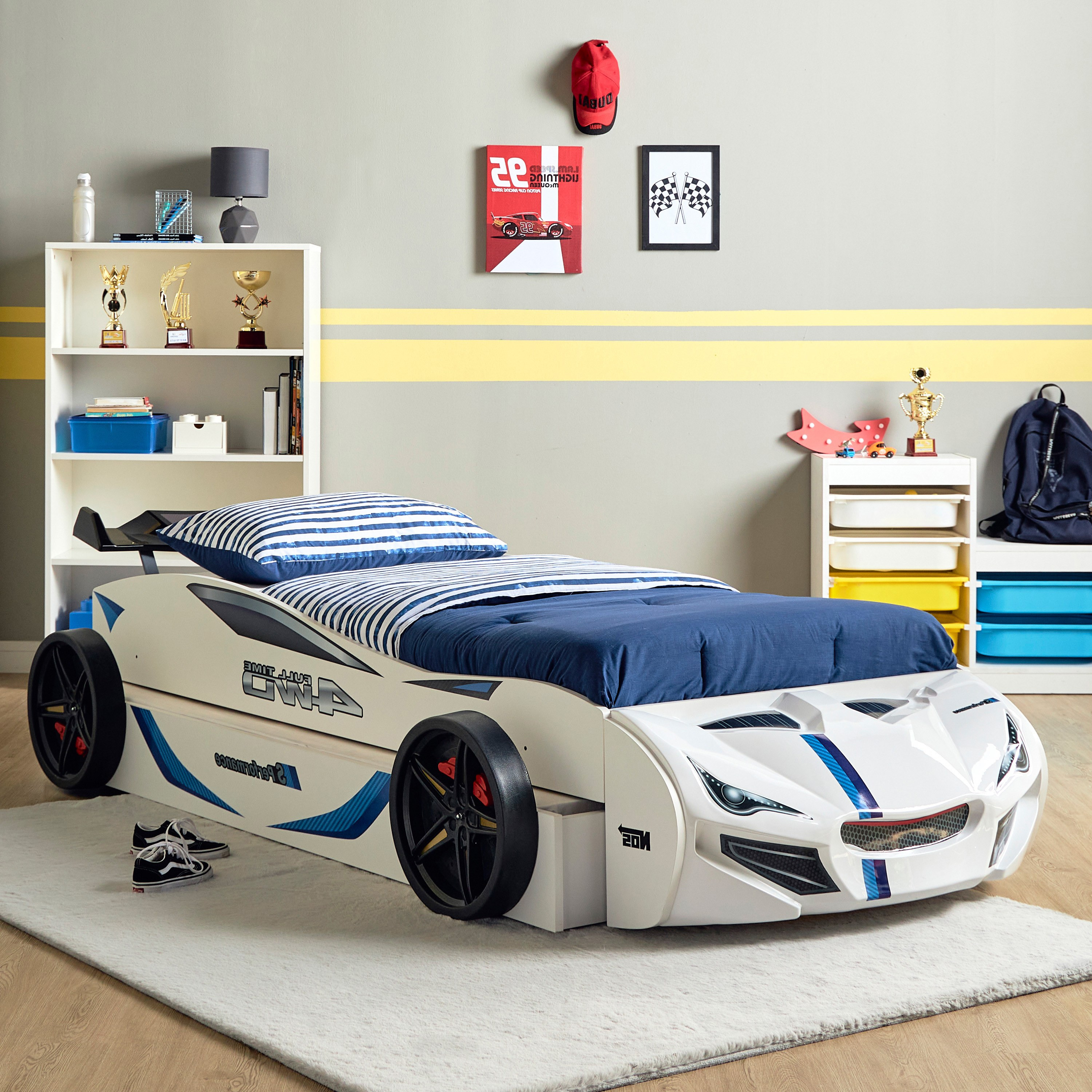 Shop GTI Car Bed with Trundle - 90x200 cm | Homecentre Oman