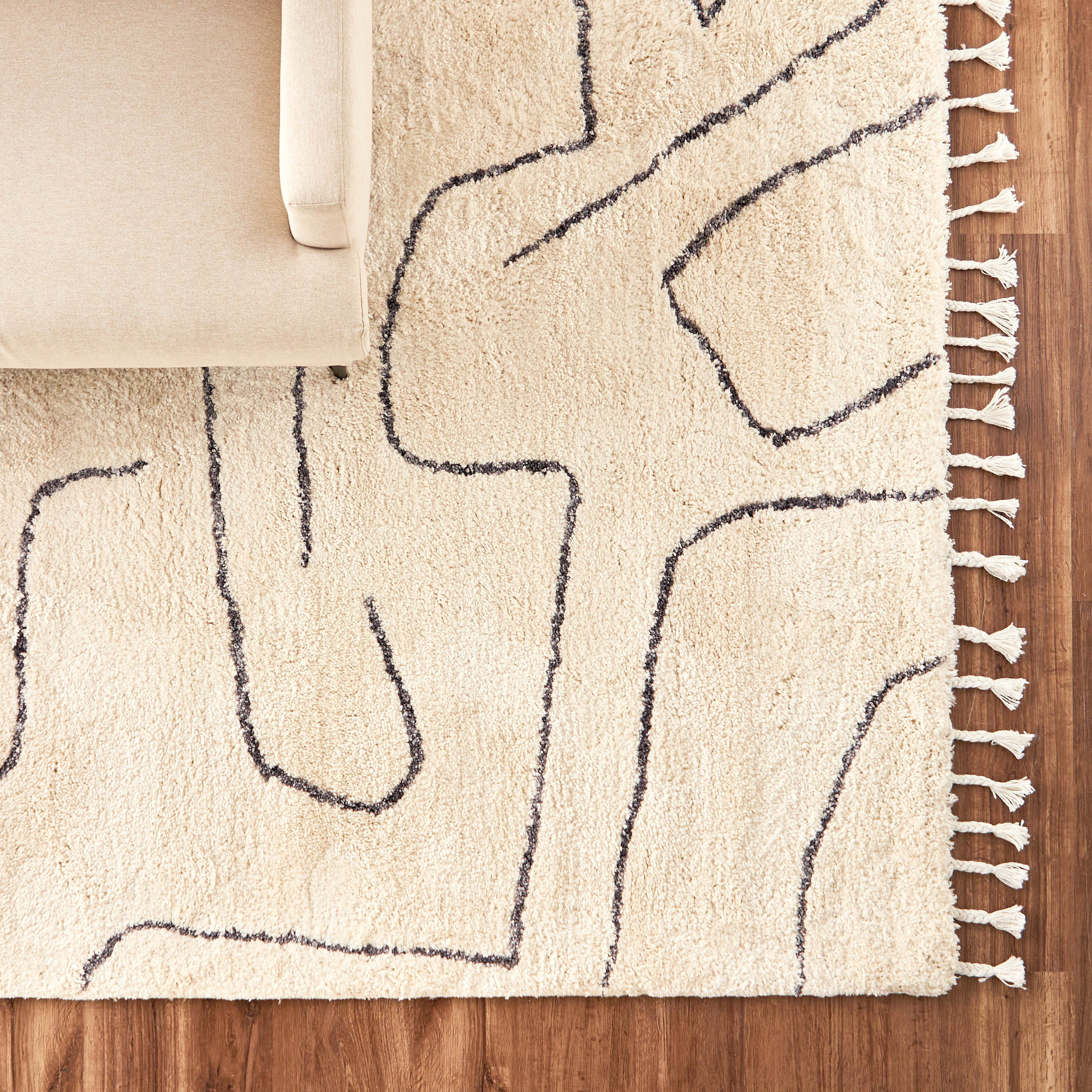 Shop Sketch Berber Shaggy Rug - 160x230 cm | Home Centre UAE