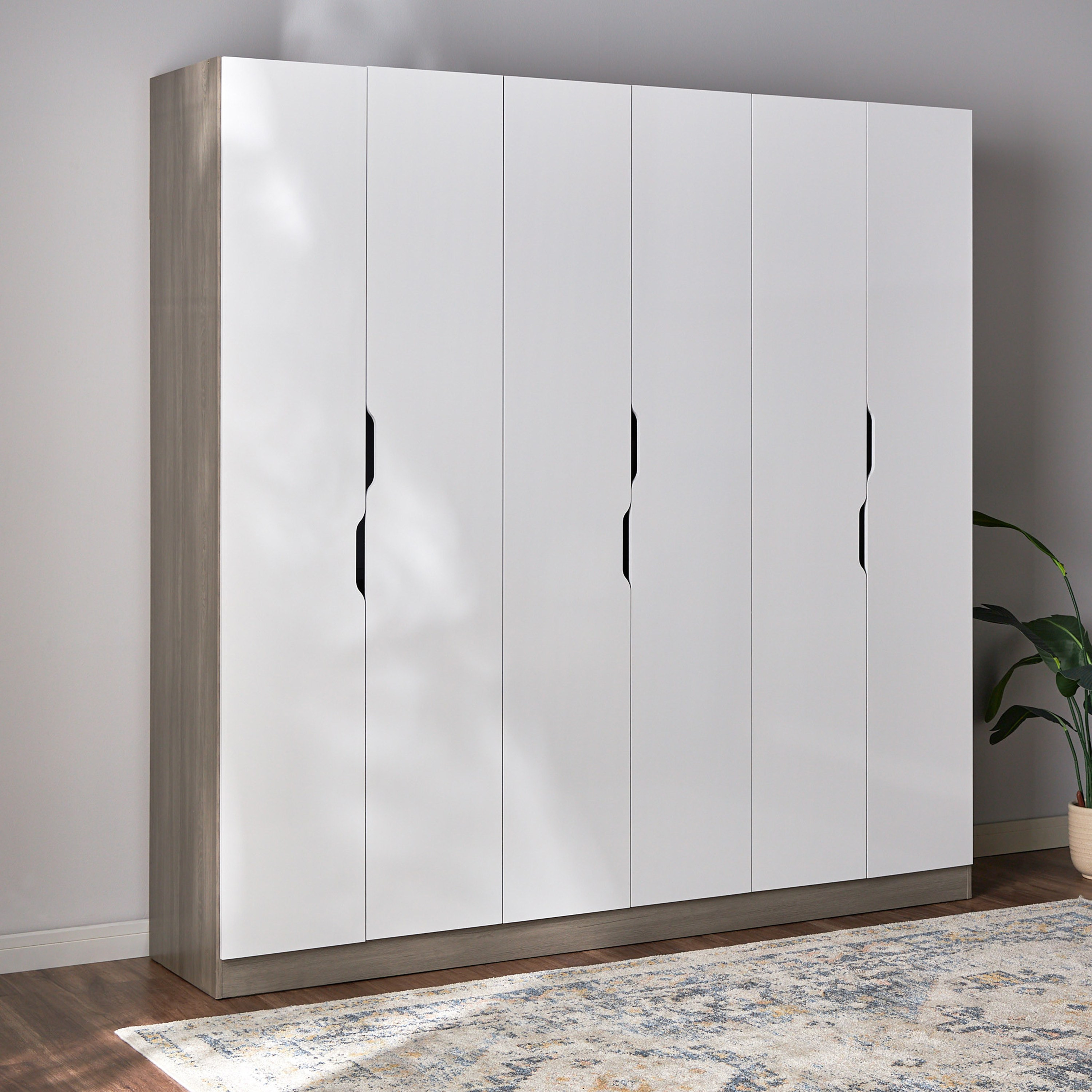 Shop Jamie 4-Door Wardrobe with Drawers | Home Centre UAE