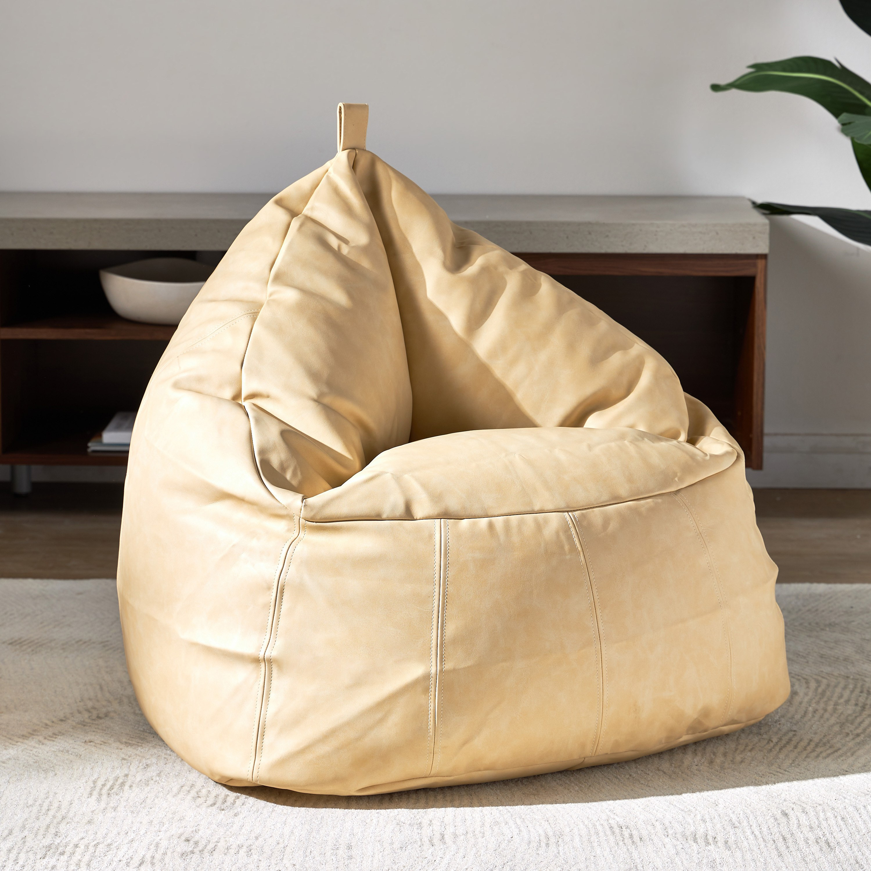 Shop Faux Leather Bean Bag - 74x78 cm | Home Centre Kuwait