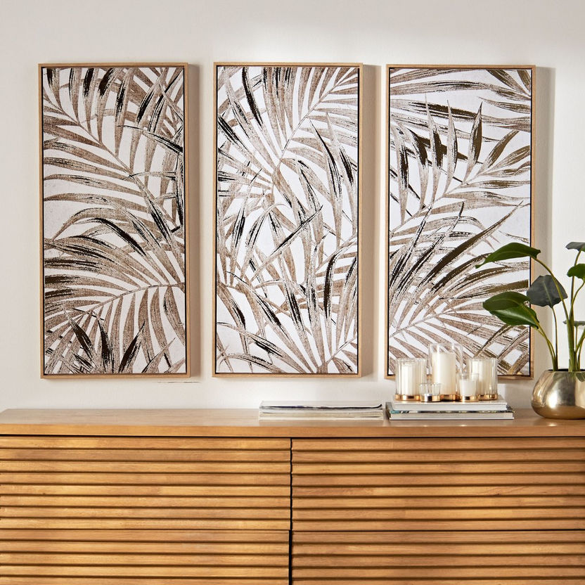 Shop Luvia 3 Piece Panel Framed Canvas Wall Art Set 38x80 Cm Home