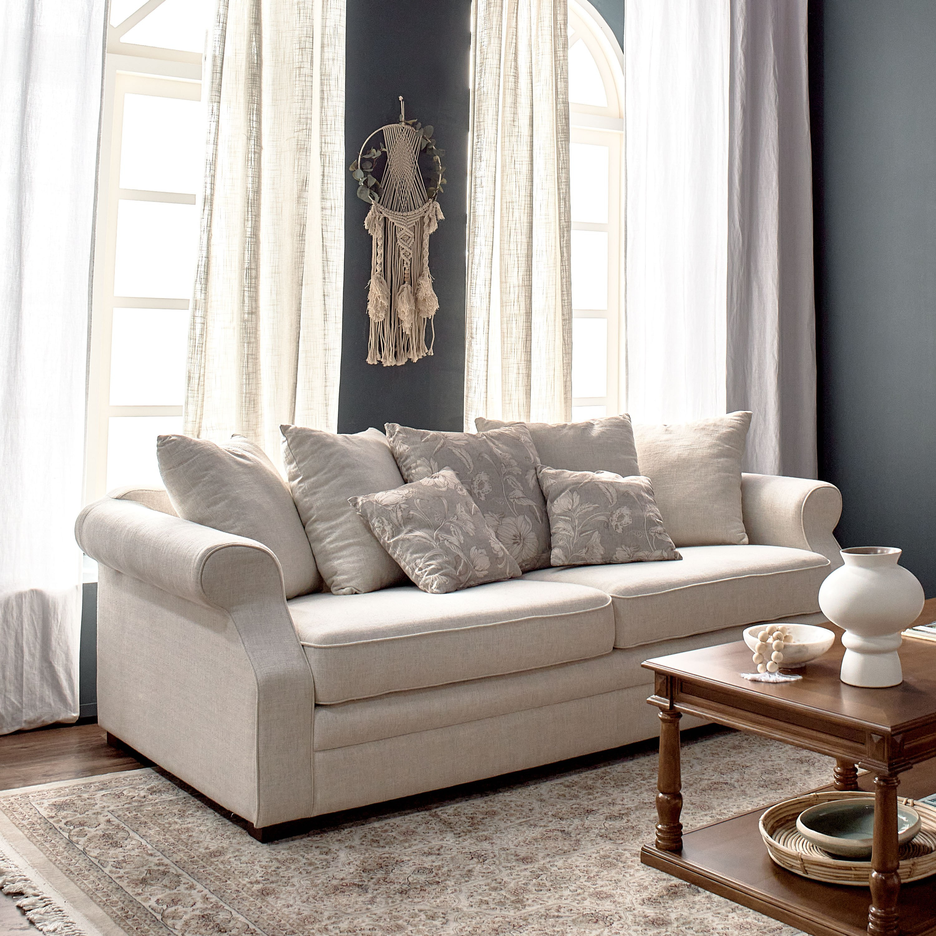 Shop Lambert 3-Seater Fabric Sofa | Homecentre Oman
