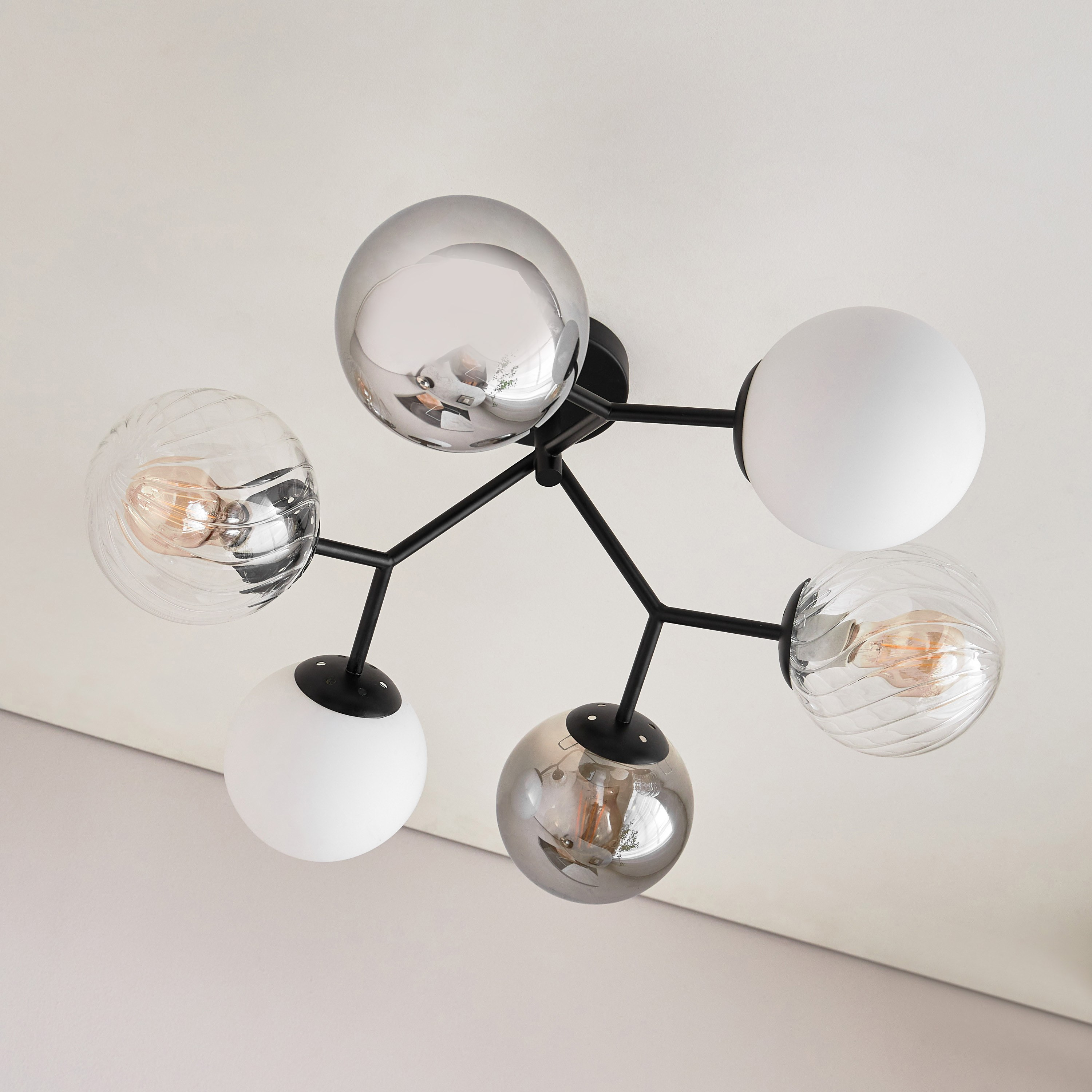Shop Bronte 6-Light Glass Pendant Lamp | Home Centre Kuwait