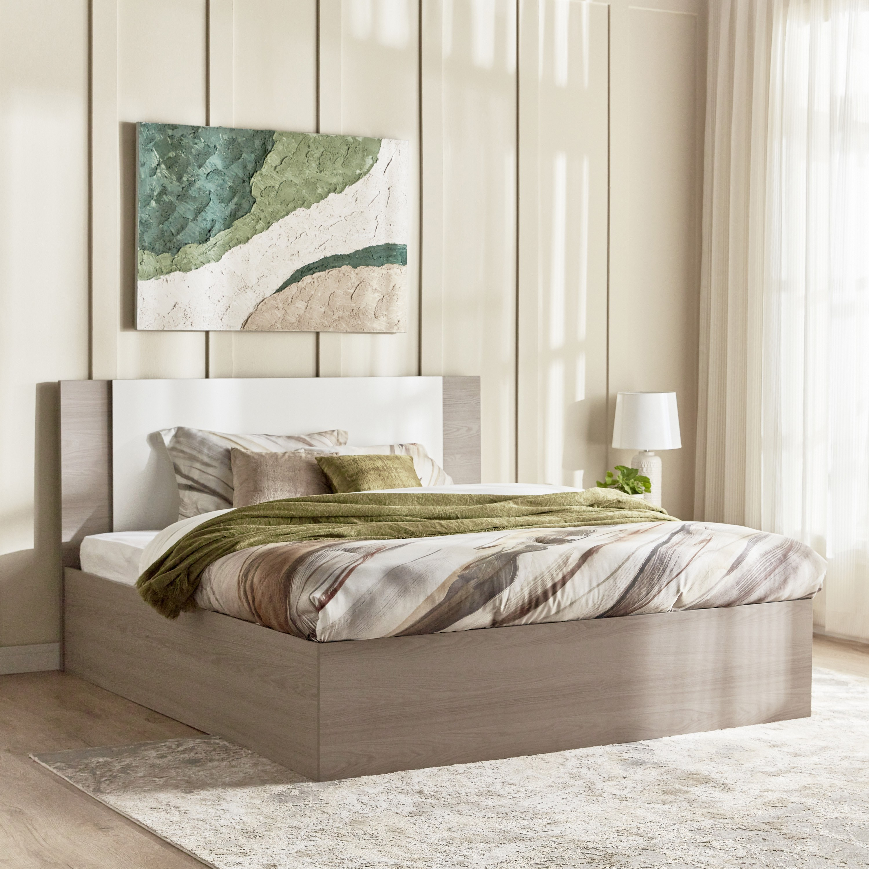 Shop Nova King Bed with Hydraulic Storage - 180x200 cm | Homecentre Oman