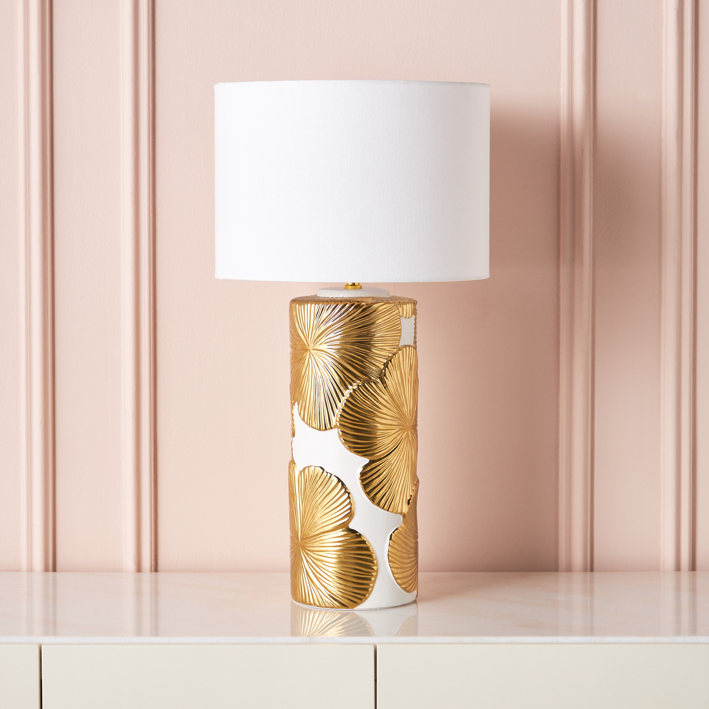 Shop Evren Violet Ceramic Table Lamp - 68 cm | Home Centre Qatar