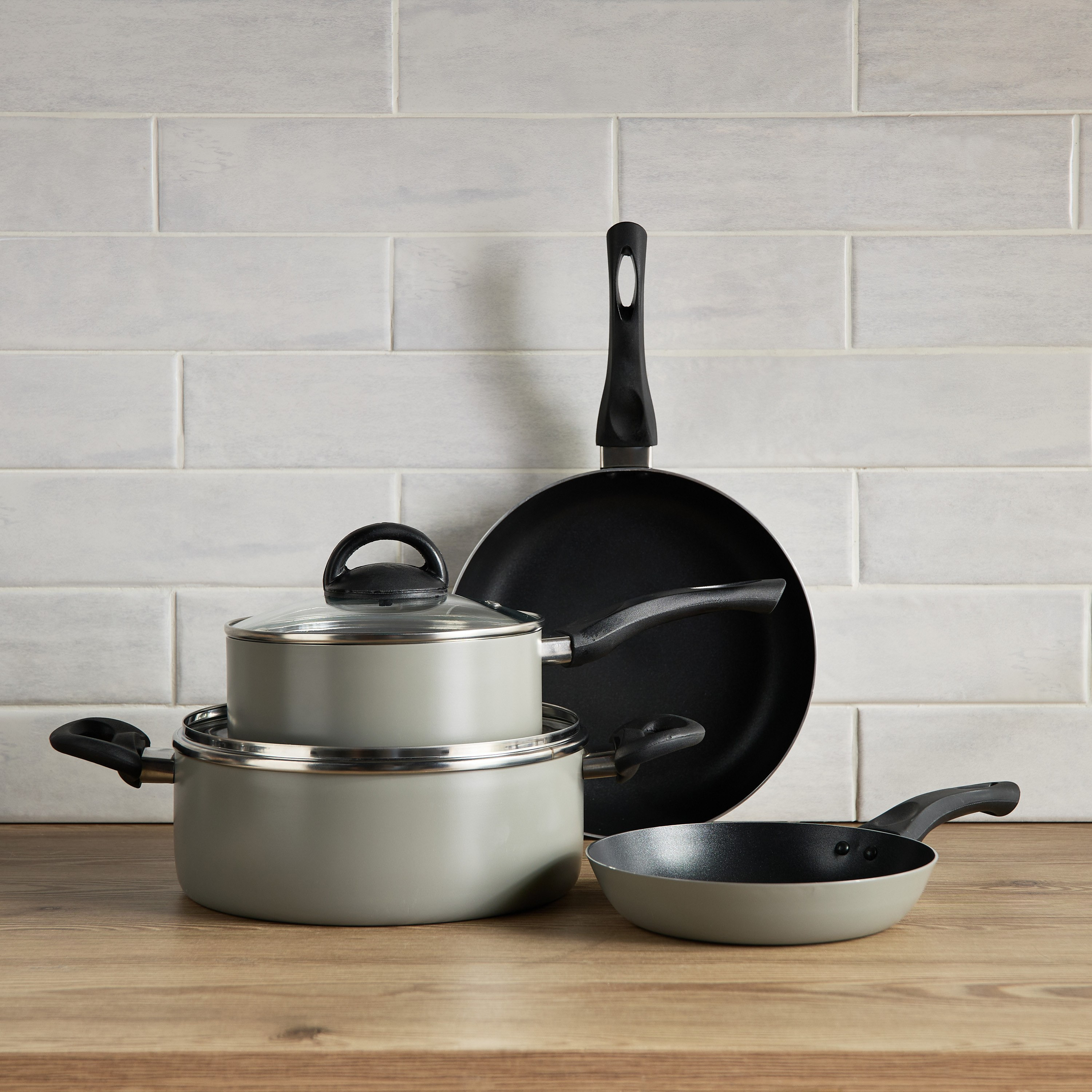 Shop Basico 6-Piece Aluminium Cookware Set | Home Centre Qatar