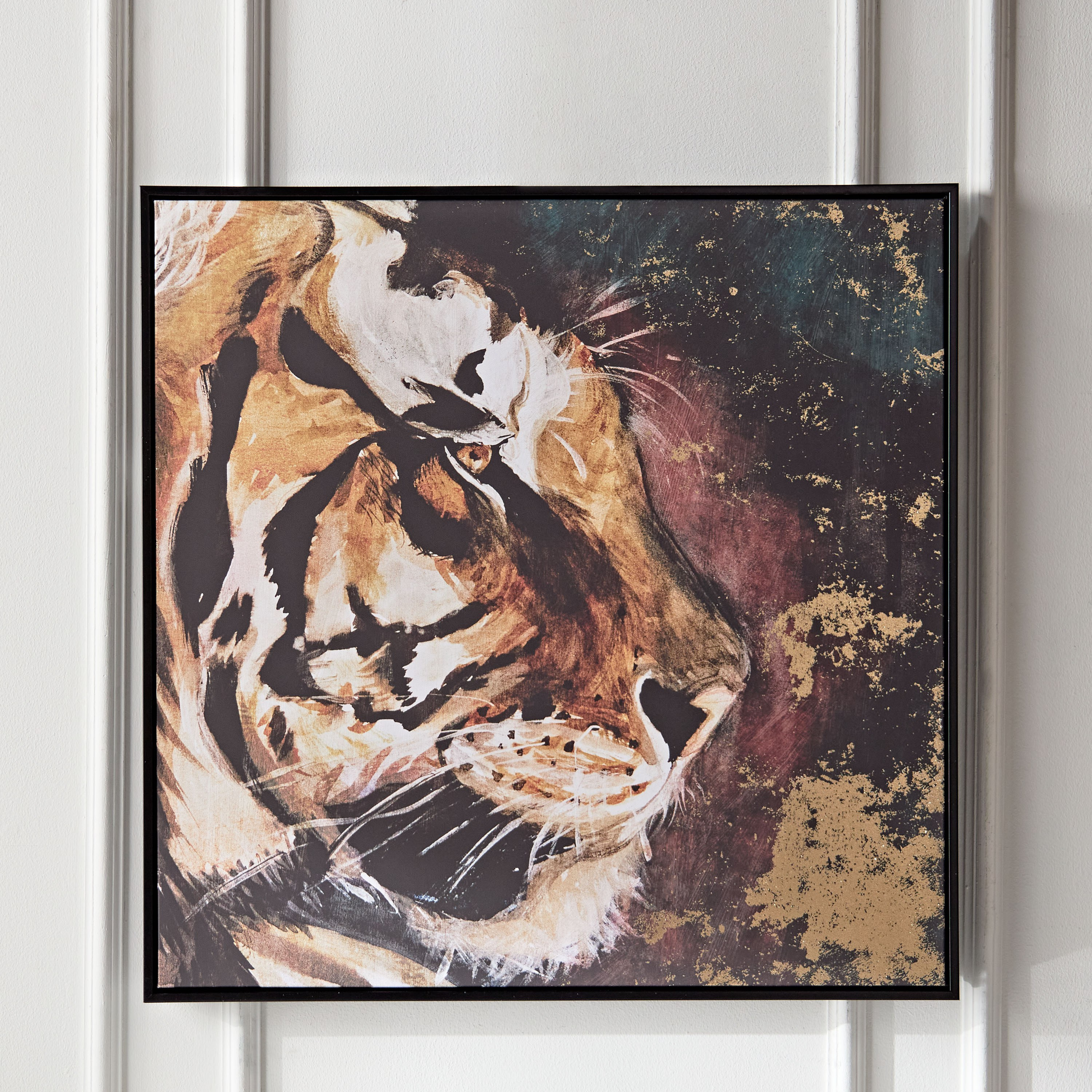 Shop Jewel Tiger Framed Canvas Wall Art - 83x83 cm | Home Centre UAE