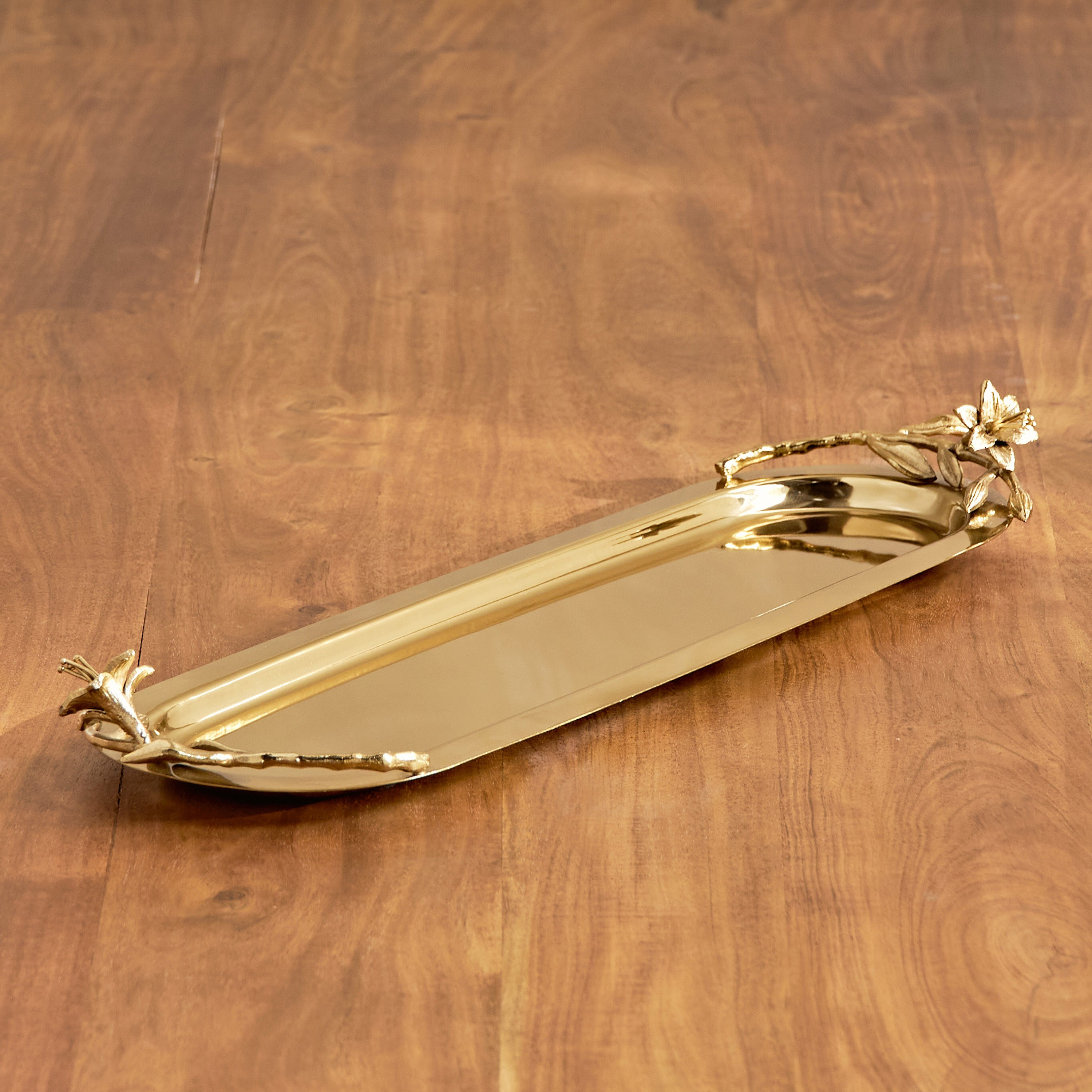 Shop BellFlower Steel Decorative Platter - 33x51 cm Online | Home ...