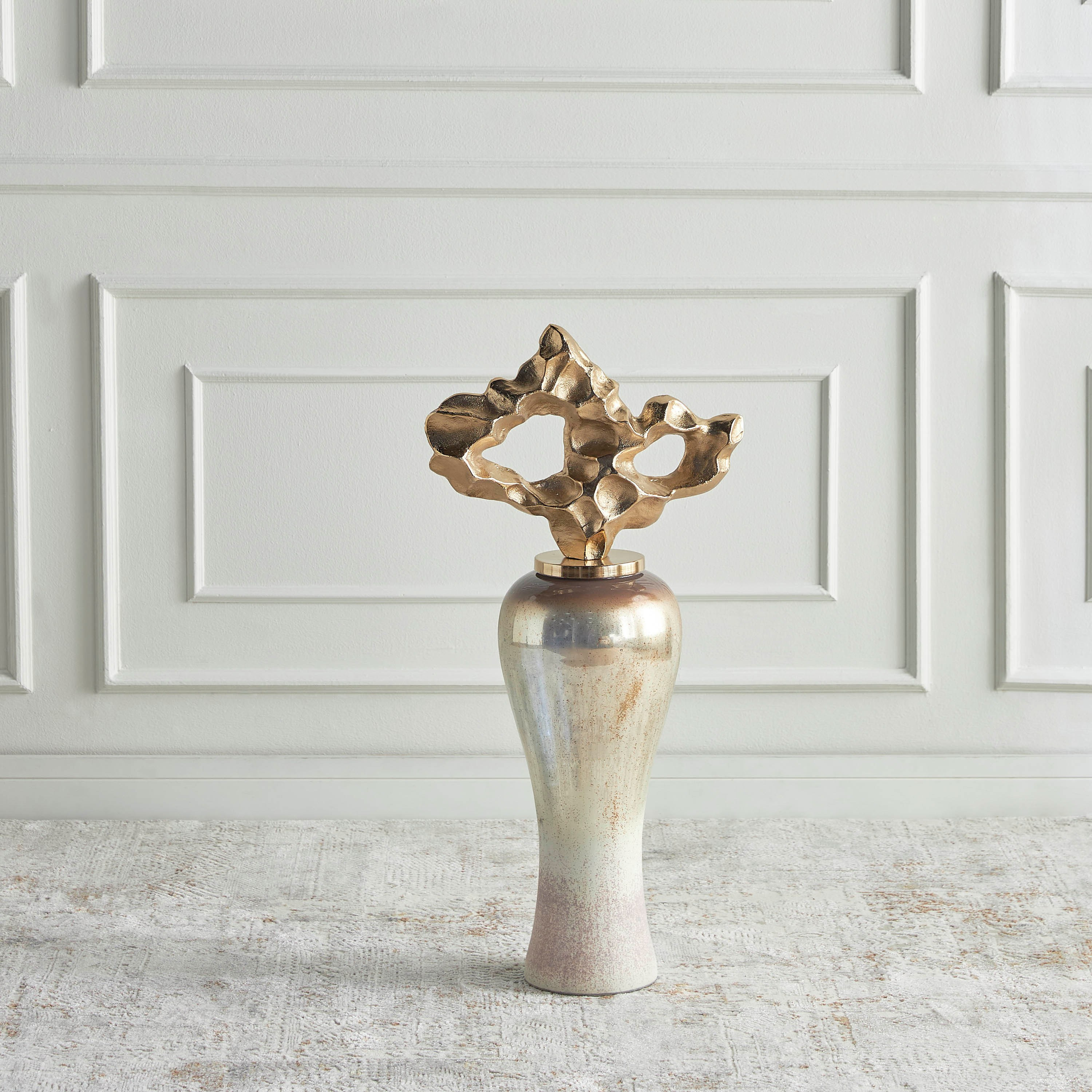 Shop Ice Burst Vase with Rocky Finial Accent - 81 cm Online | Home ...