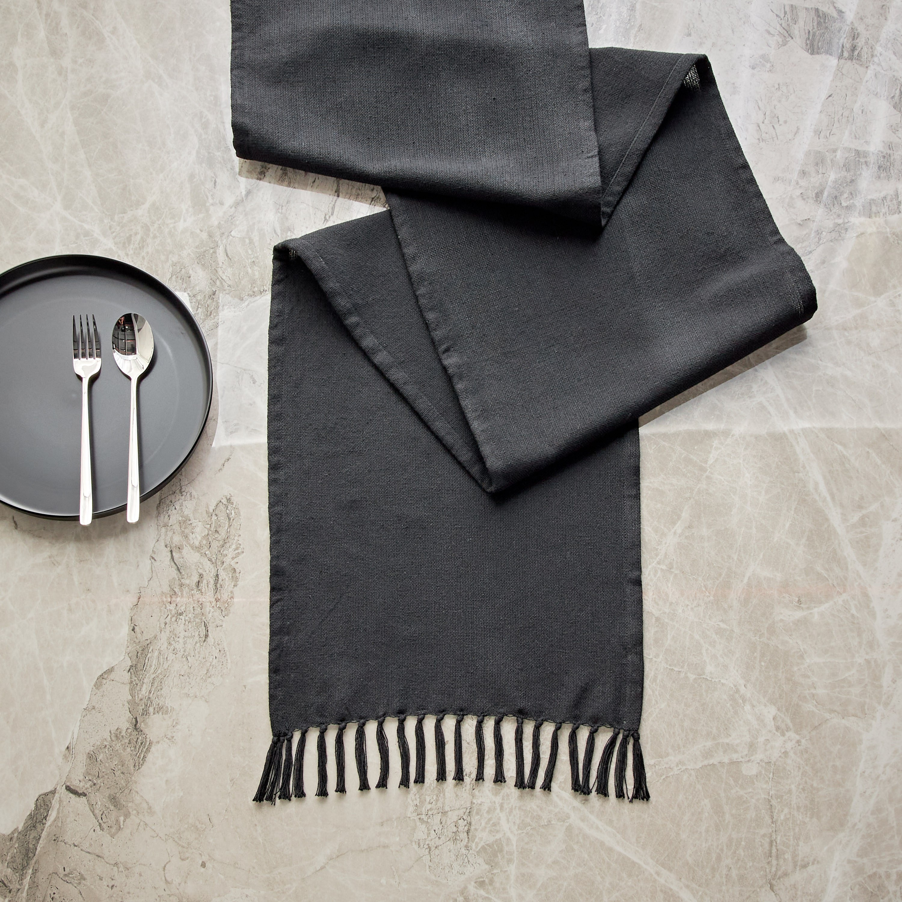 Shop Charcoal Table Runner - 33x180 cm | Home Centre UAE
