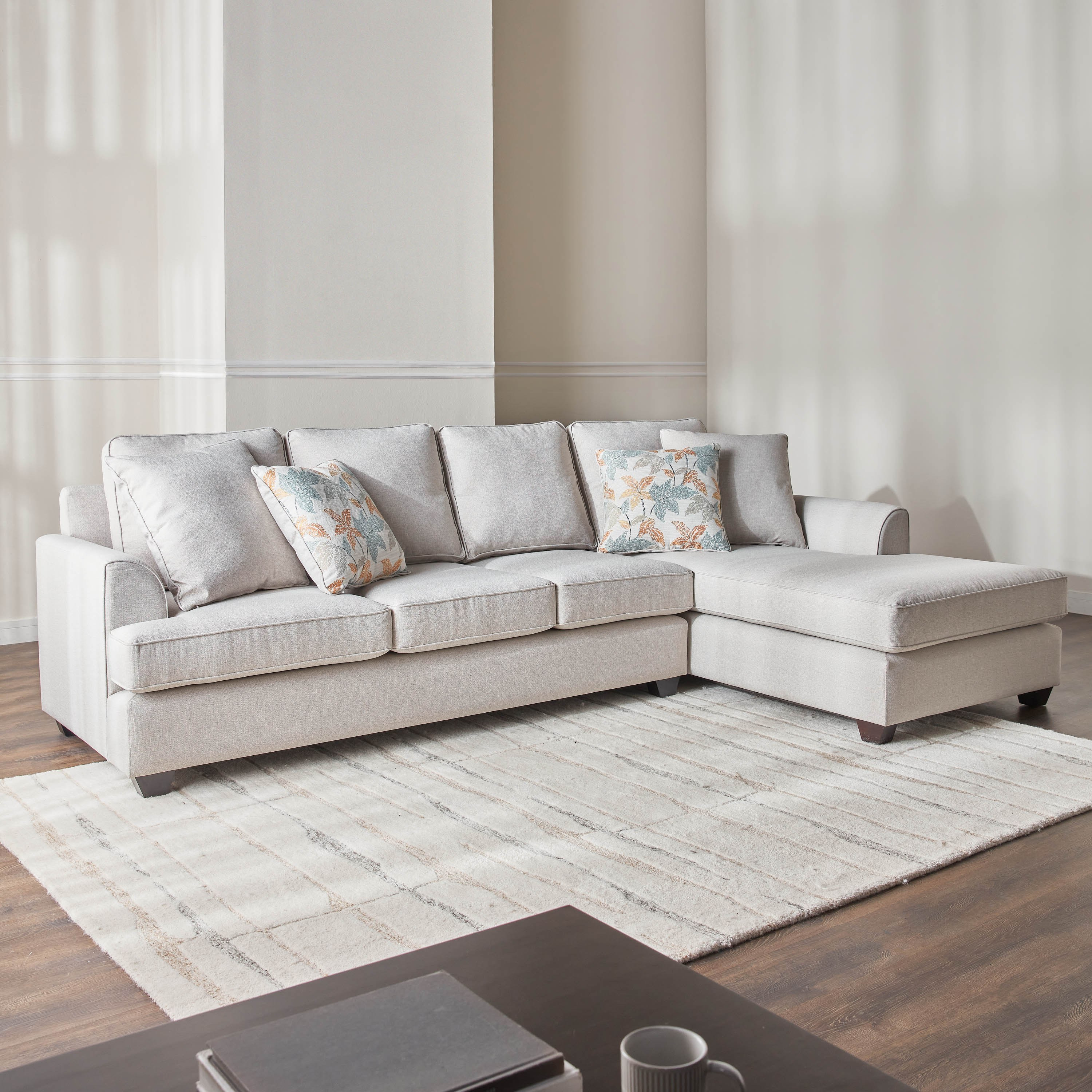 Shop Hanford 4-Seater Right Corner Sofa | Home Centre KSA