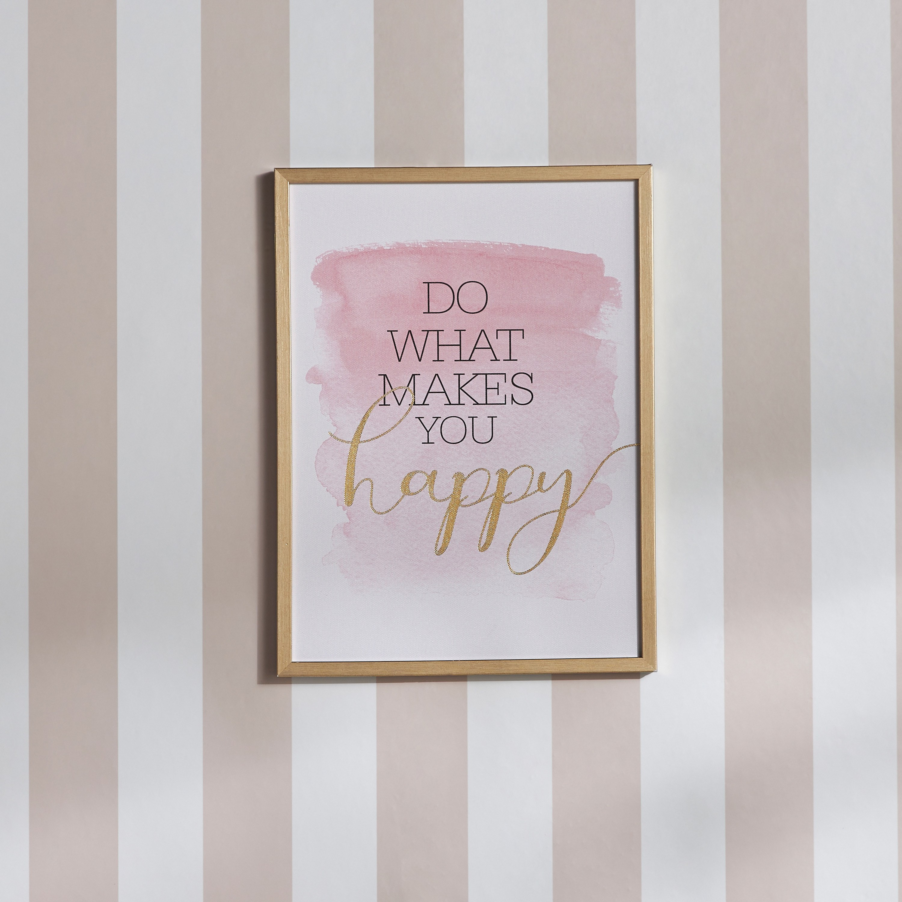 Shop Slogan Print Framed Canvas Wall Art with Foil - 30x40 cm | Home ...