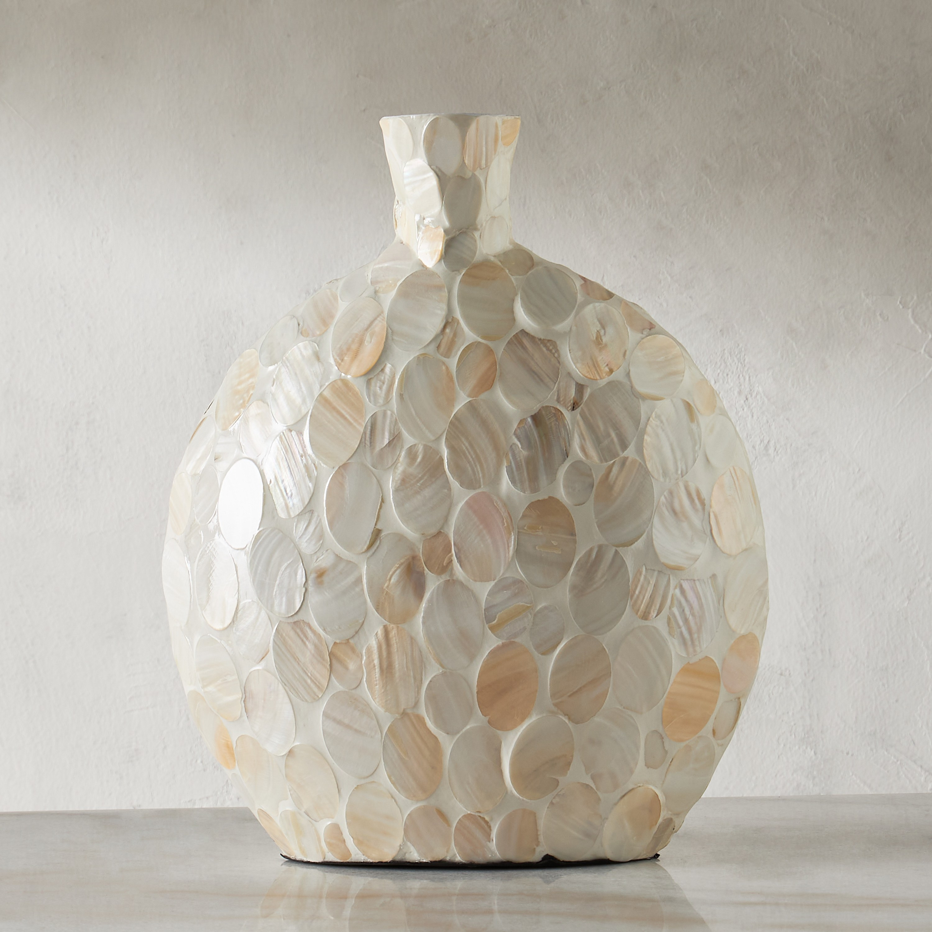 Shop Pebble Capiz Shell Vase - 49 cm Online | Homecentre Egypt
