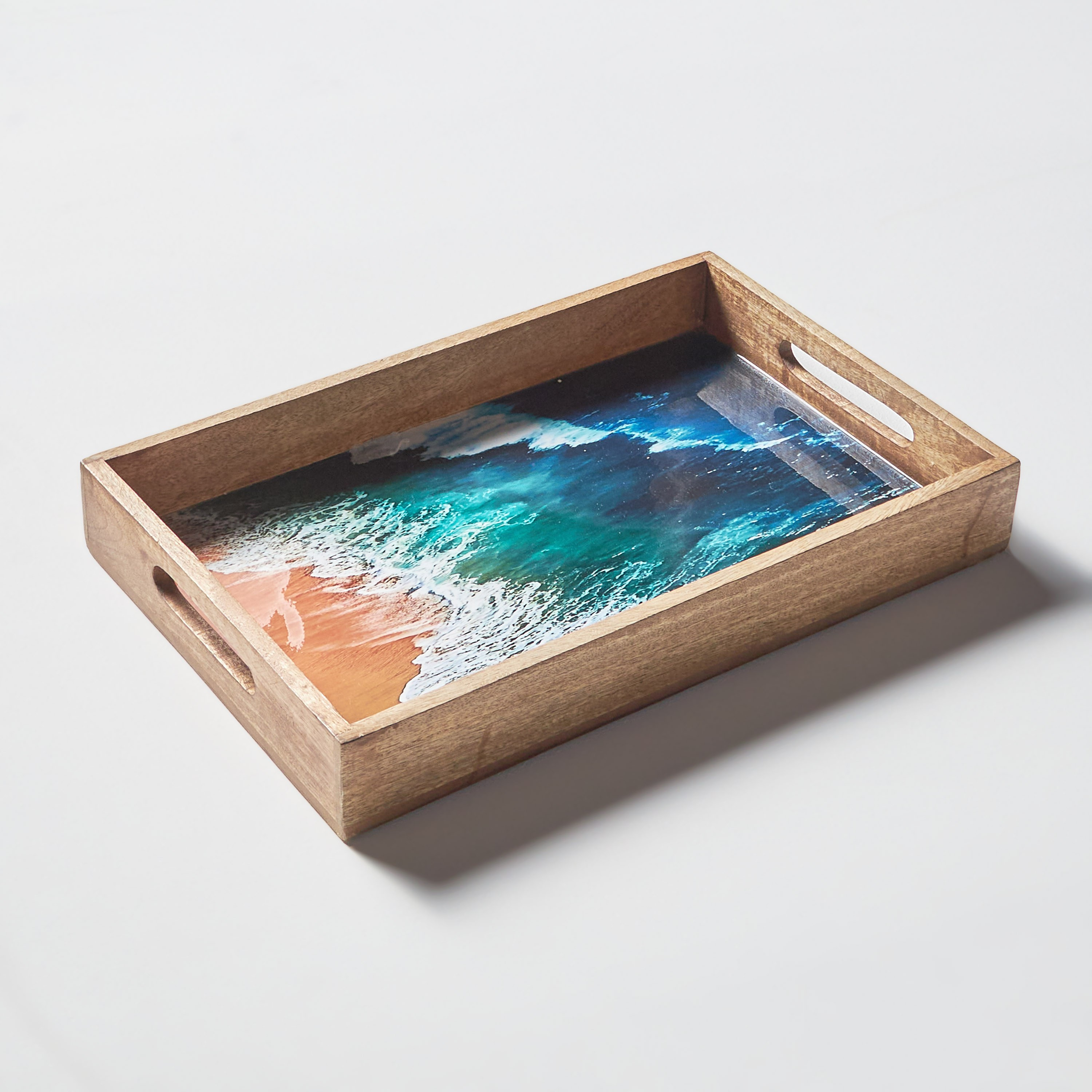 Shop Waves Wooden Serving Tray | Homecentre Oman