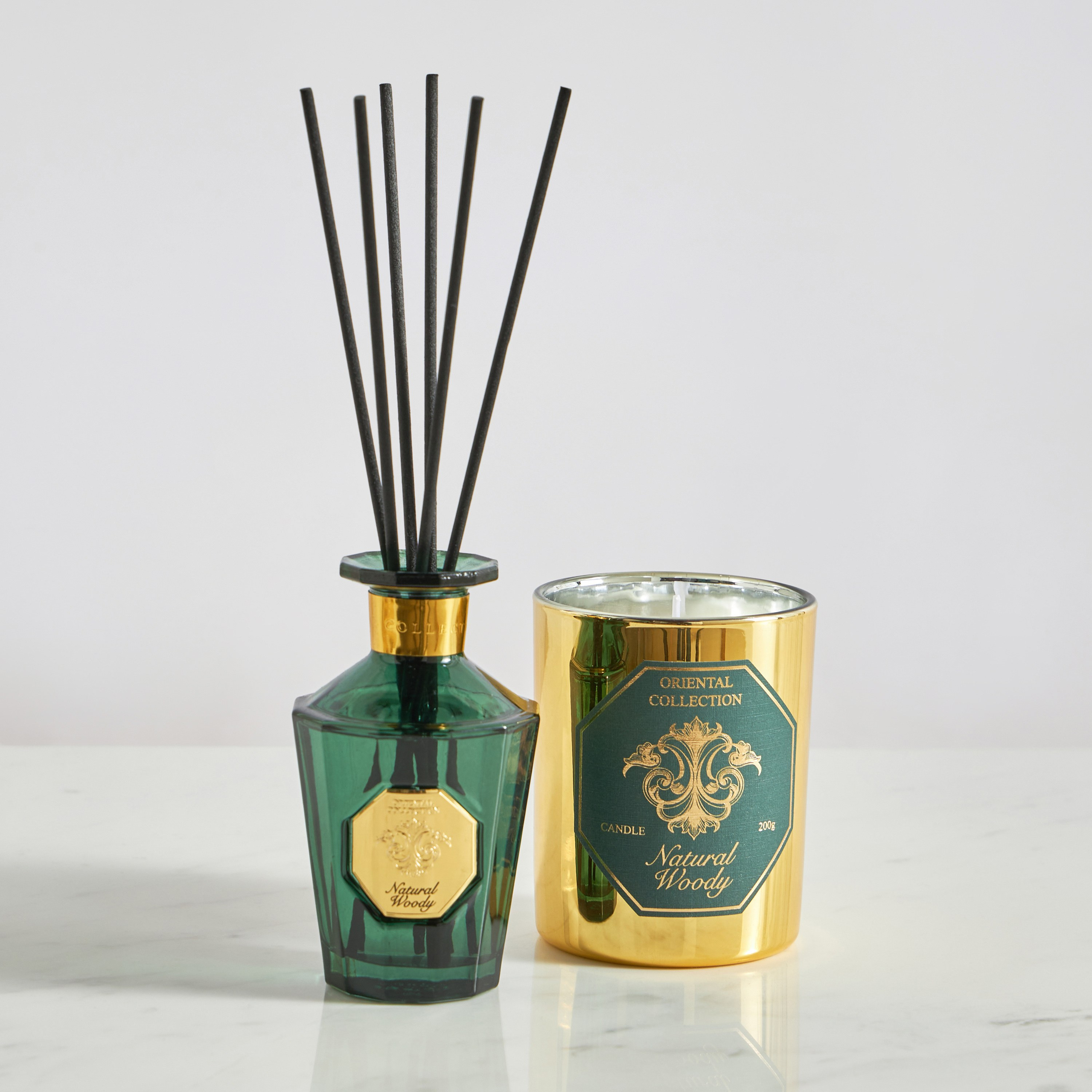 Shop Oriental Natural Woody Scented Jar Candle and Diffuser Gift Set Online | Home Centre Saudi