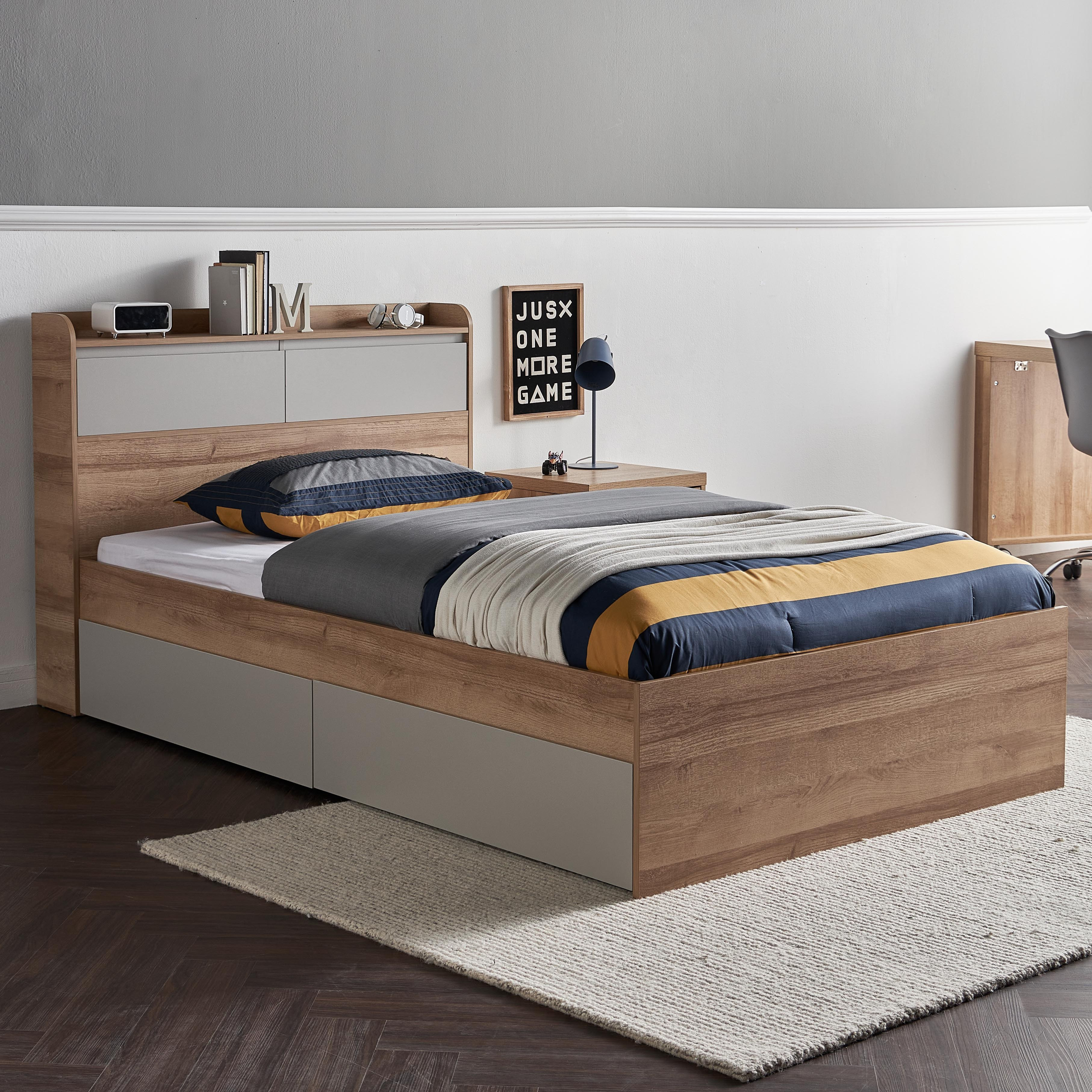 Shop Tammy Single Bed with Storage - 120x200 cm | Homecentre Oman