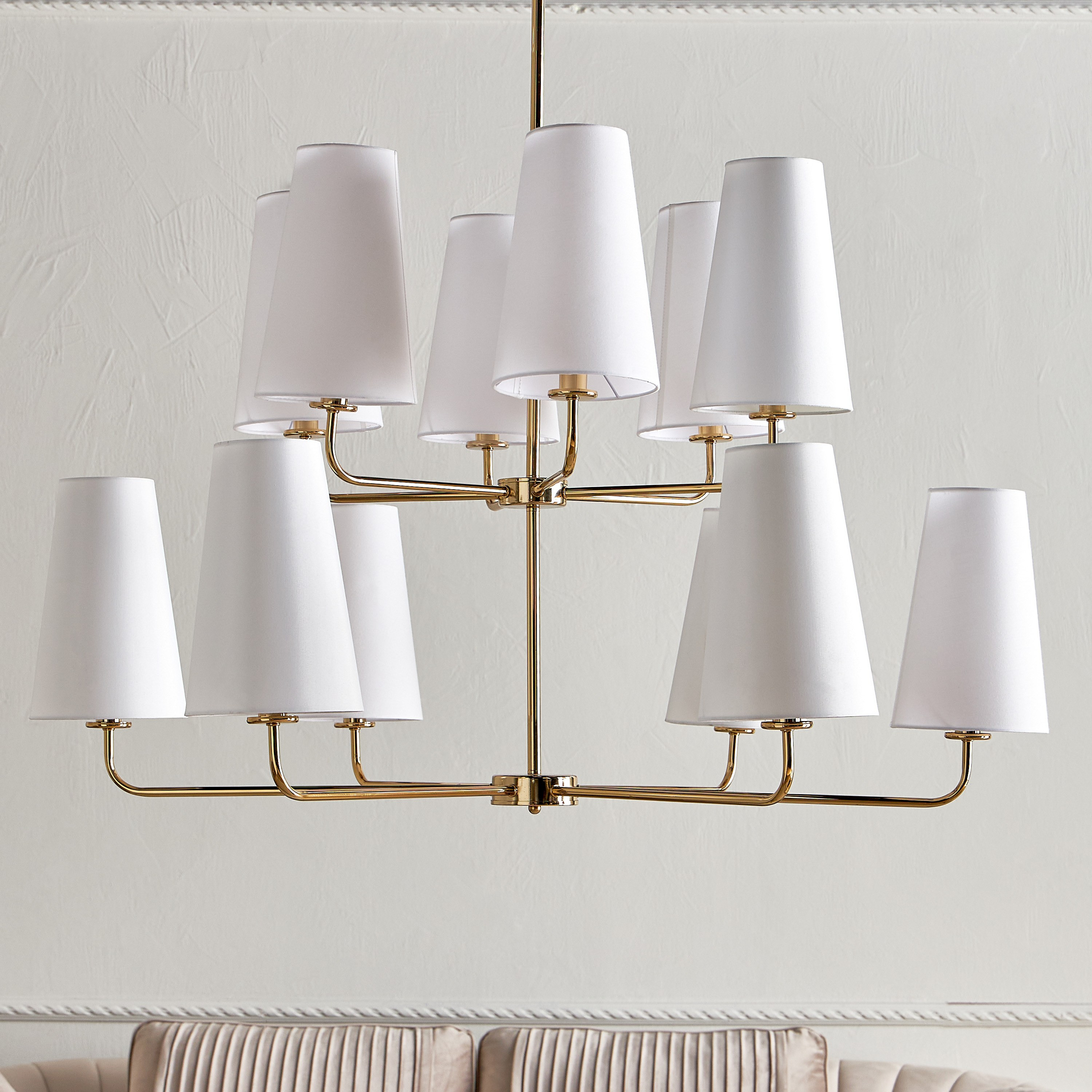 Shop Suntha 6+6 Lights Metal Chandelier | Home Centre UAE