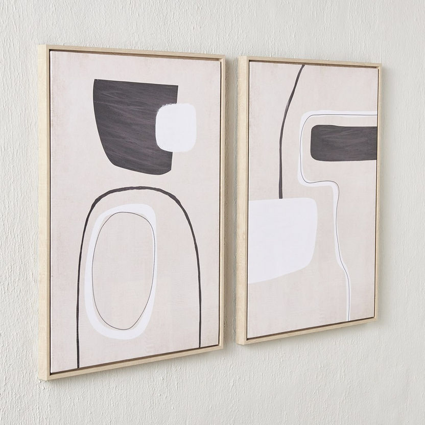 Shop Vouga 2 Piece Framed Canvas Wall Art Set 45x60 Cm Home Centre Uae