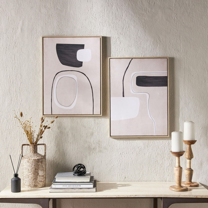 Shop Vouga 2 Piece Framed Canvas Wall Art Set 45x60 Cm Home Centre Uae