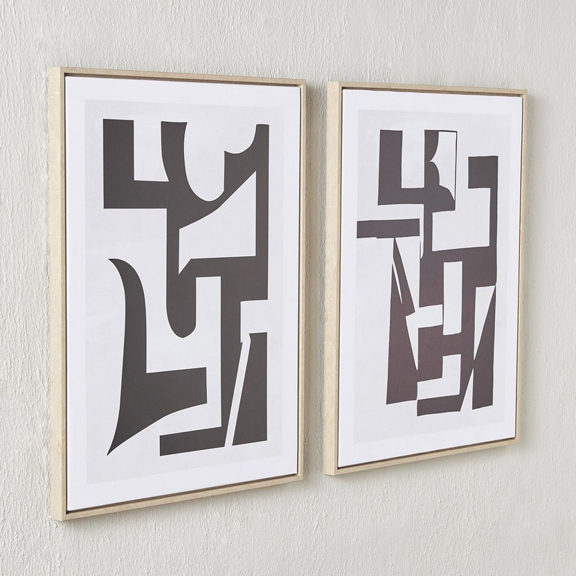 Shop Torre 2 Piece Framed Canvas Wall Art Set 45x60 Cm Home Centre Uae