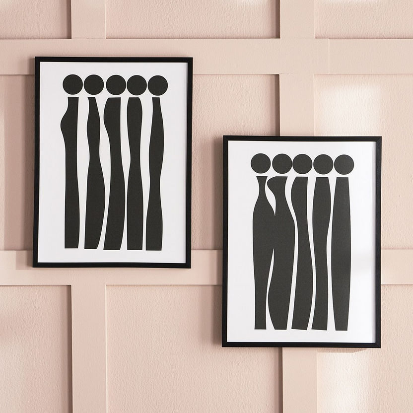 Shop Nevosa 2 Piece Framed Canvas Wall Art Set 45x60 Cm Home Centre Uae