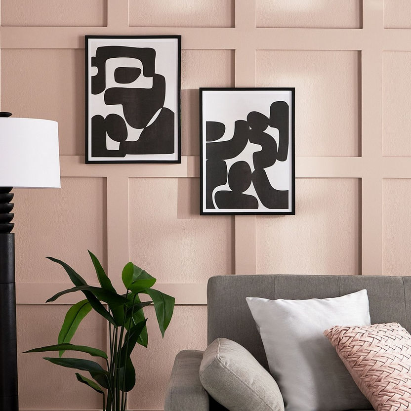 Shop Fiola 2 Piece Framed Canvas Wall Art Set 45x60 Cm Home Centre Uae