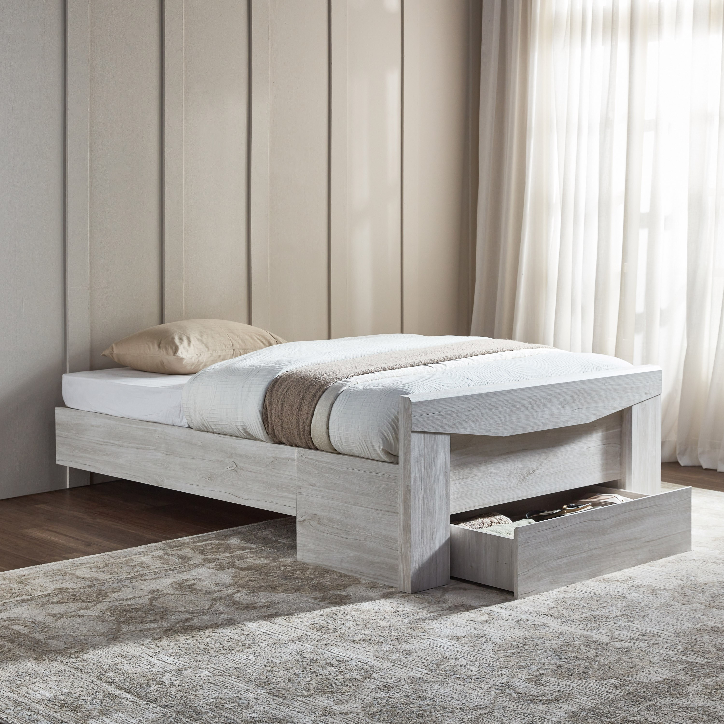 Shop Medley Single Modular Bed Base with Storage - 120x200 cm | Home ...