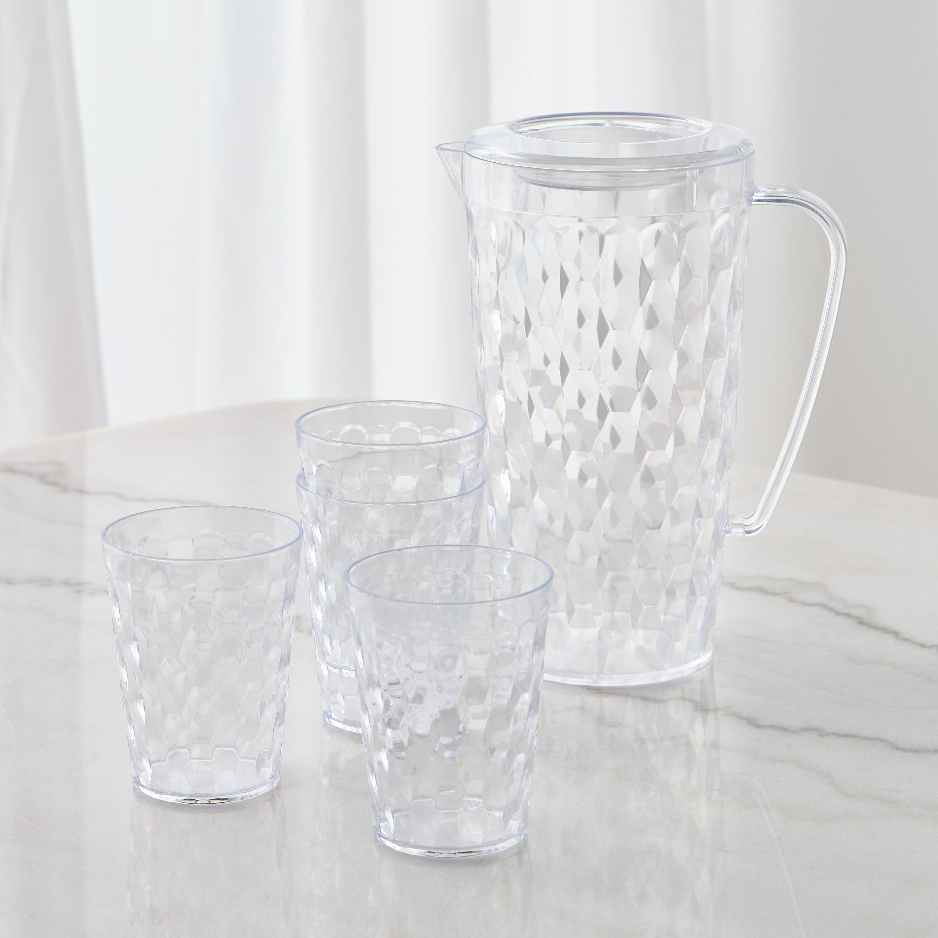 Shop Mauve 5-Piece Pitcher and Tumbler Set - 2 L | Homecentre Oman