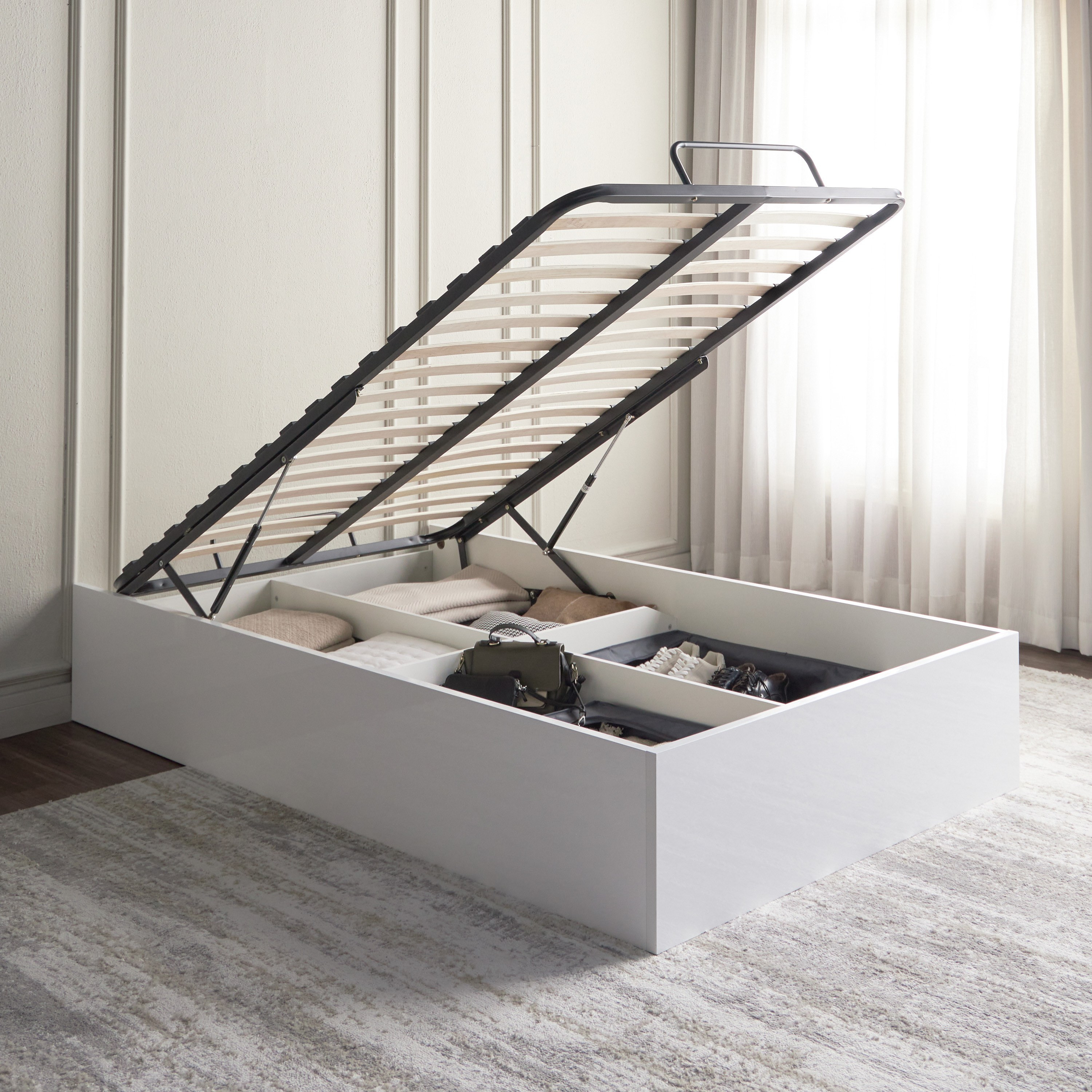 Shop Verona Single Modular Bed Base with Hydraulic Storage - 120x200 cm ...