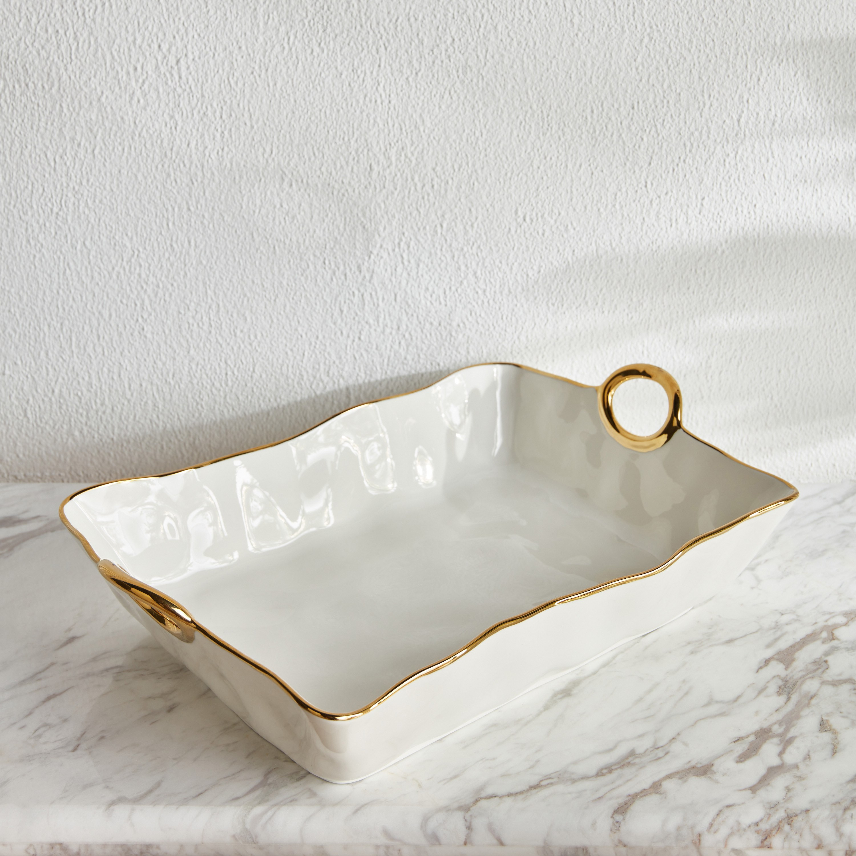 Shop Faris Loop Porcelain Decorative Serving Dish - 30x45 cm Online ...