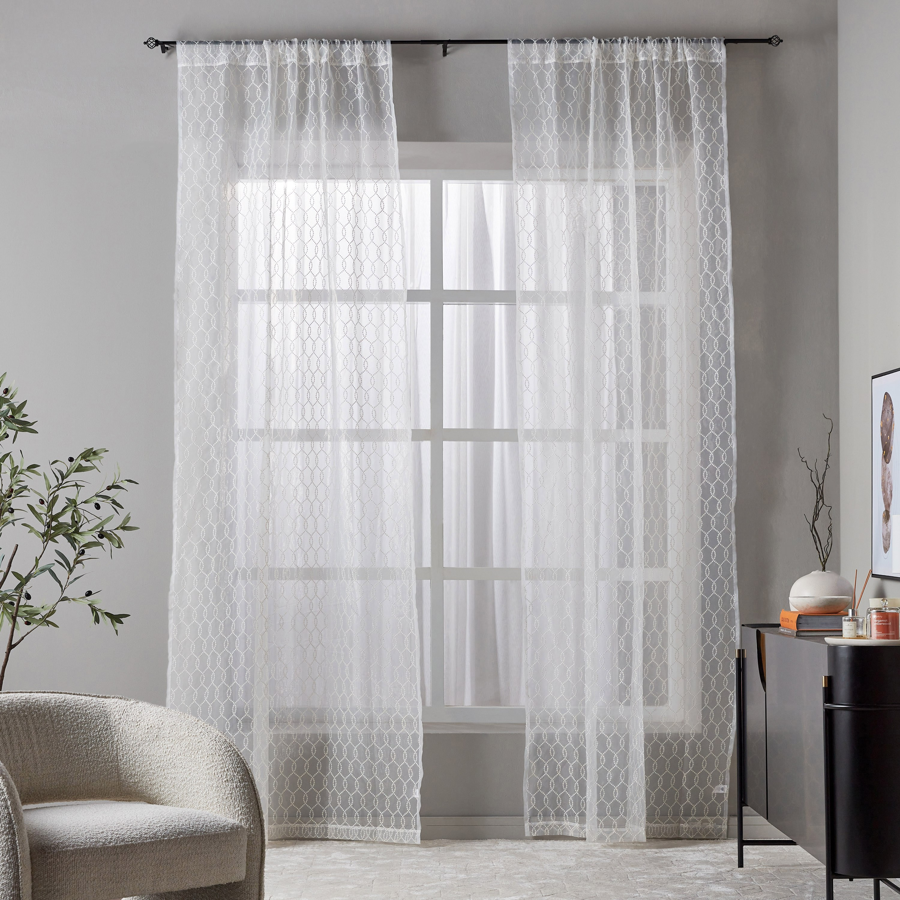 Shop Lily Sheer Curtain - 130x300 cm | Home Centre KSA