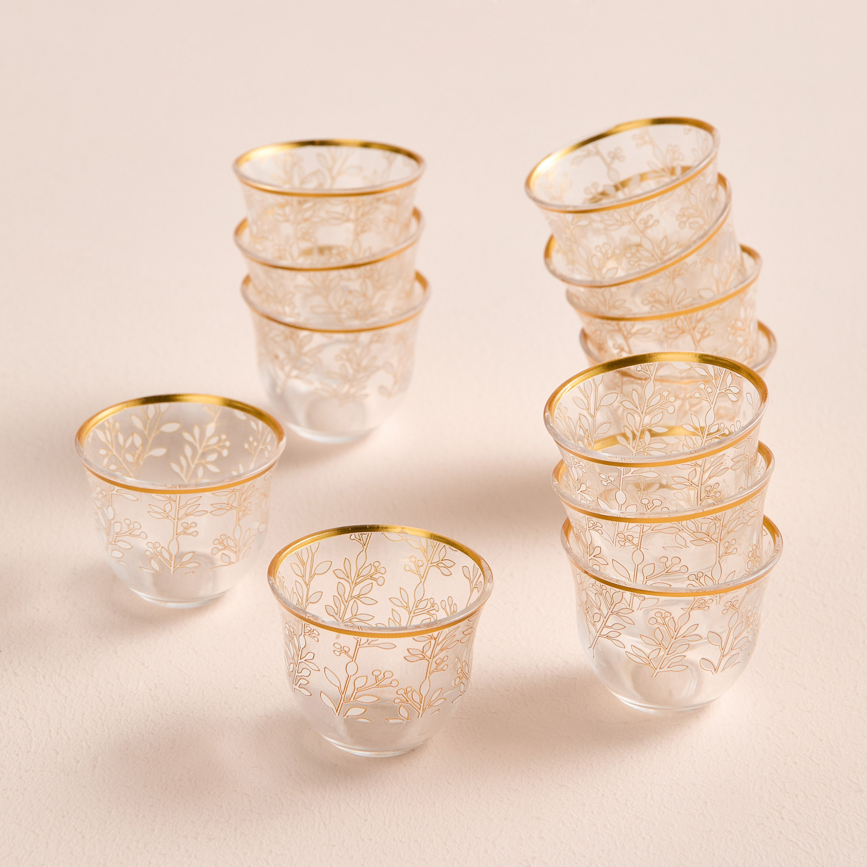 Shop Milad 12-piece Glass Qahwa Set - 60 ml, Serves 12 | Homecentre Oman