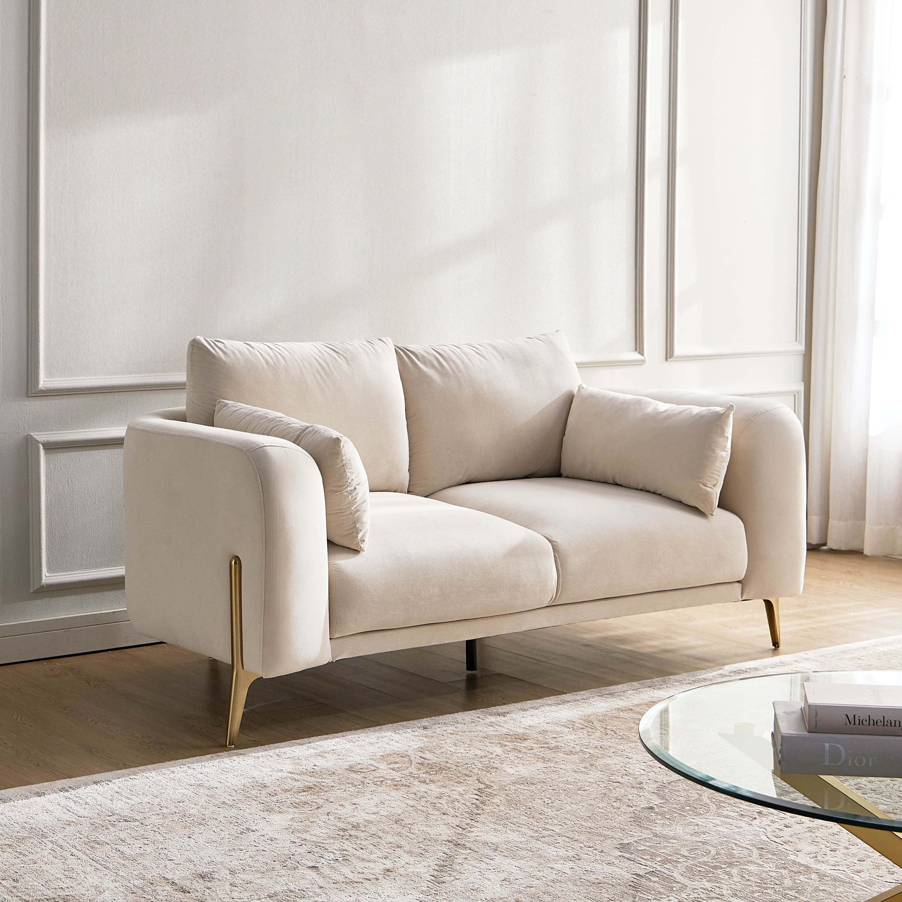 Shop Nigel 2-Seater Velvet Sofa | Home Centre Qatar