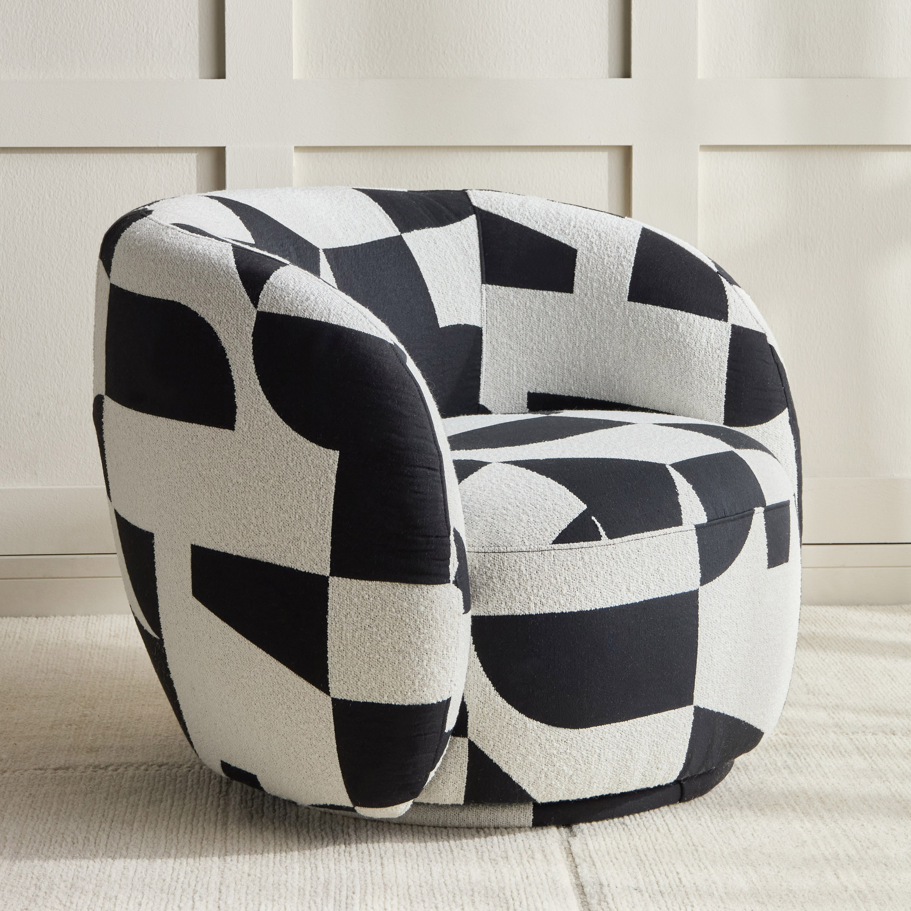 Shop Capolo Fabric Swivel Armchair | Homecentre Oman
