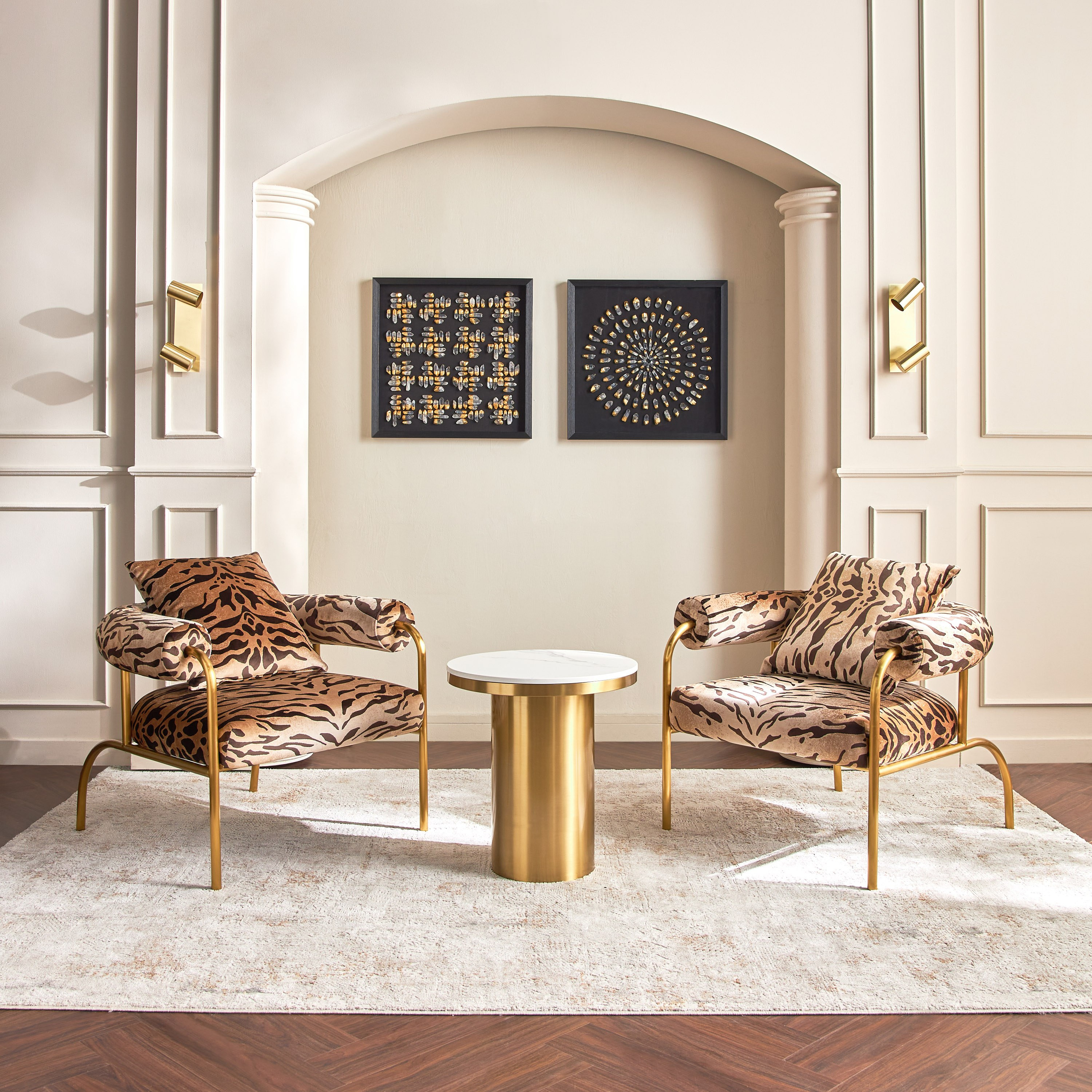 Shop Dwayne 2-Seater Marble Top Tea Set | Homecentre Oman