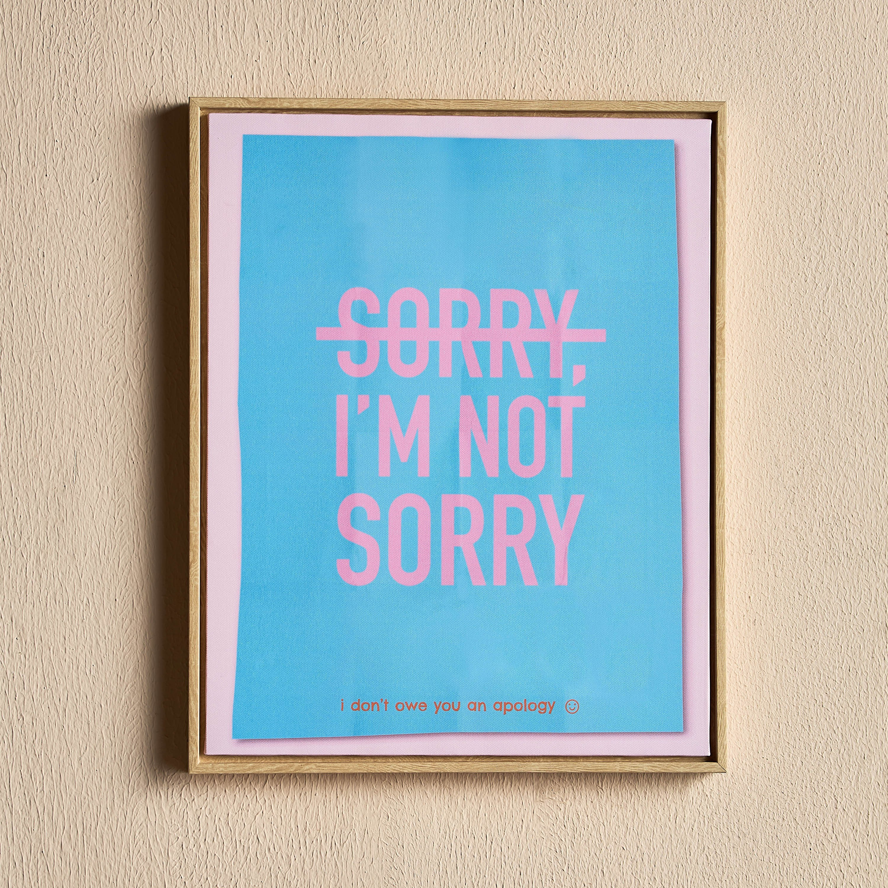 Shop Lexi I Am Not Sorry Canvas Wall Art - 40x50 cm | Home Centre UAE