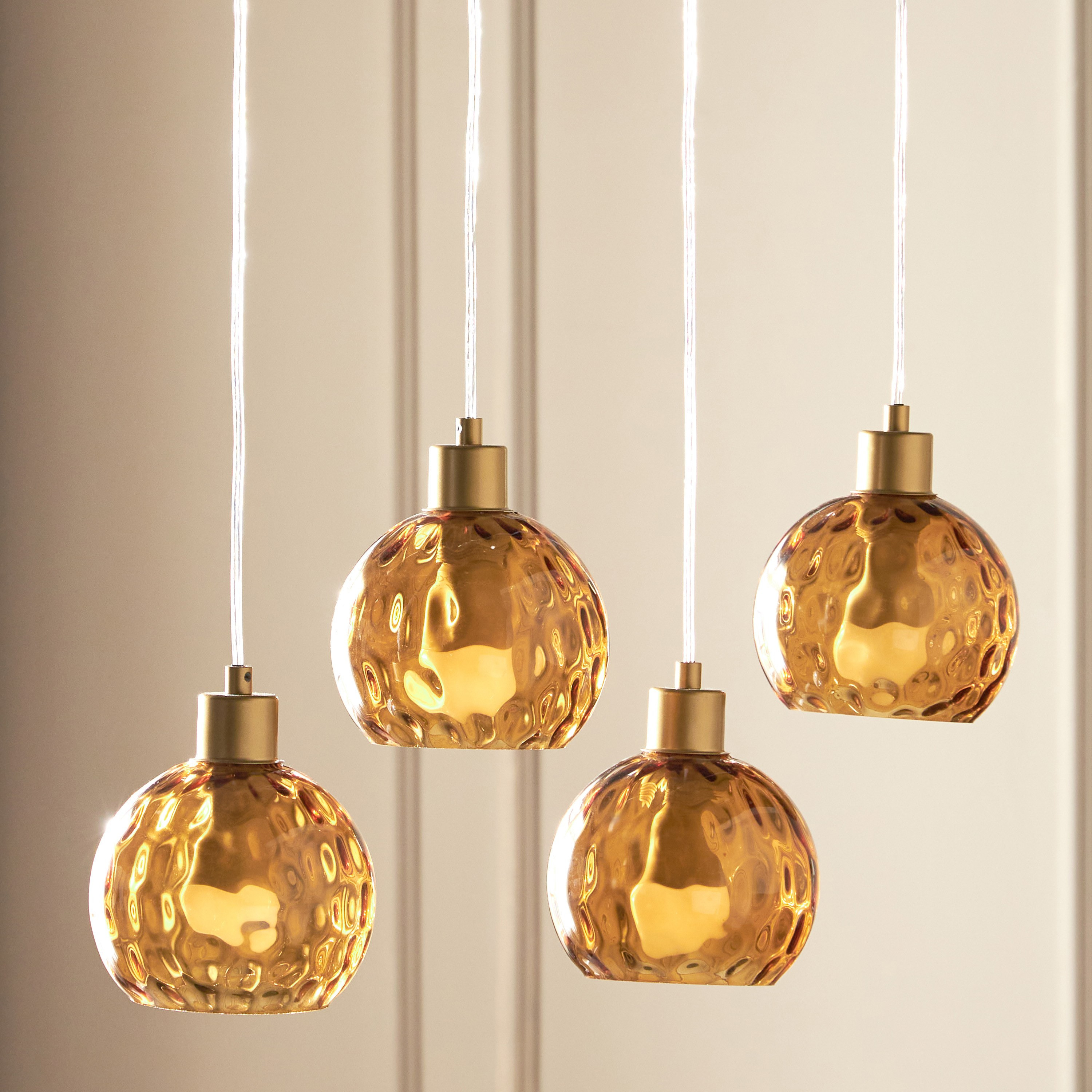 Buy Ebro 4-Lights Glass Ceiling Lamp Online | Centrepoint Qatar