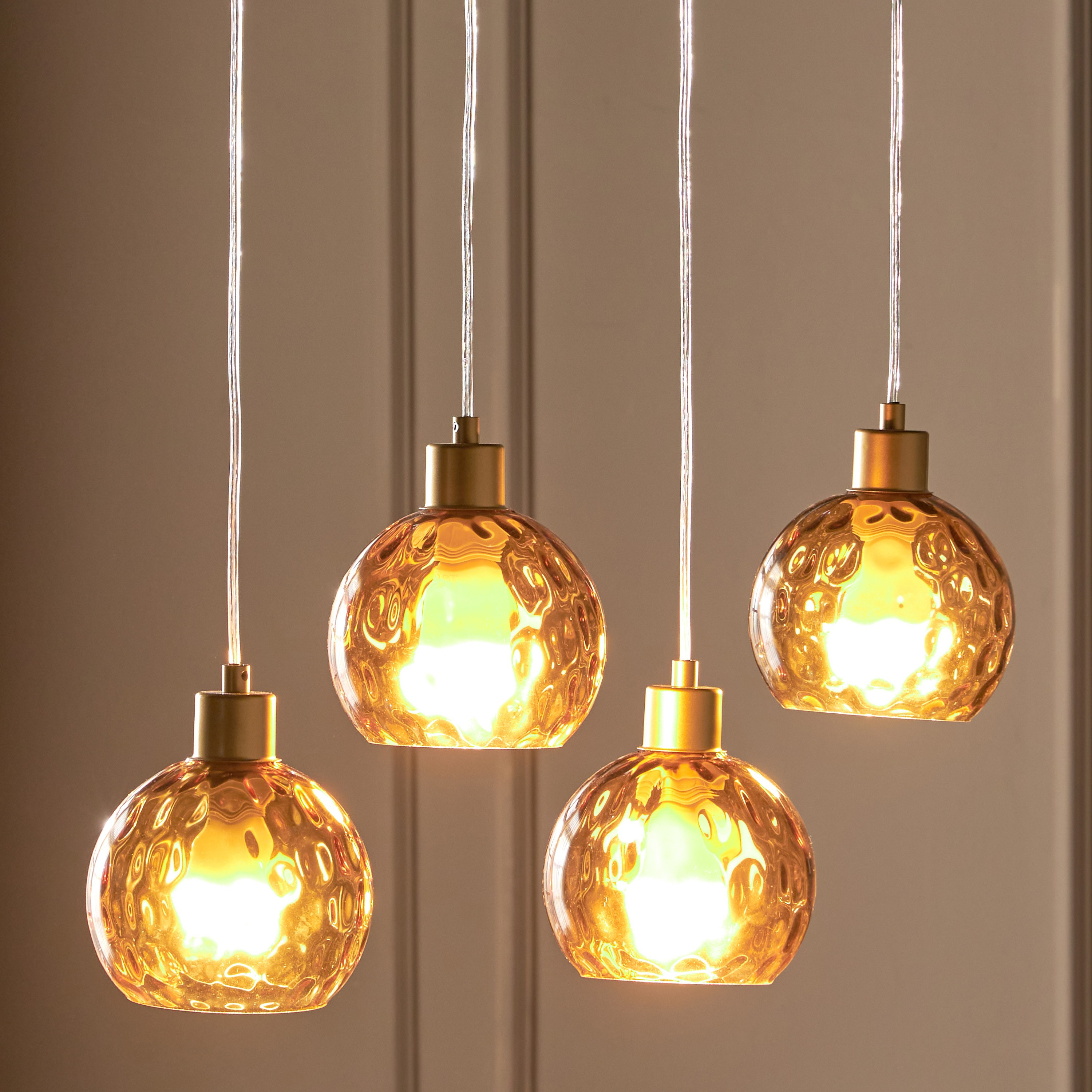 Buy Ebro 4-Lights Glass Ceiling Lamp Online | Centrepoint Qatar