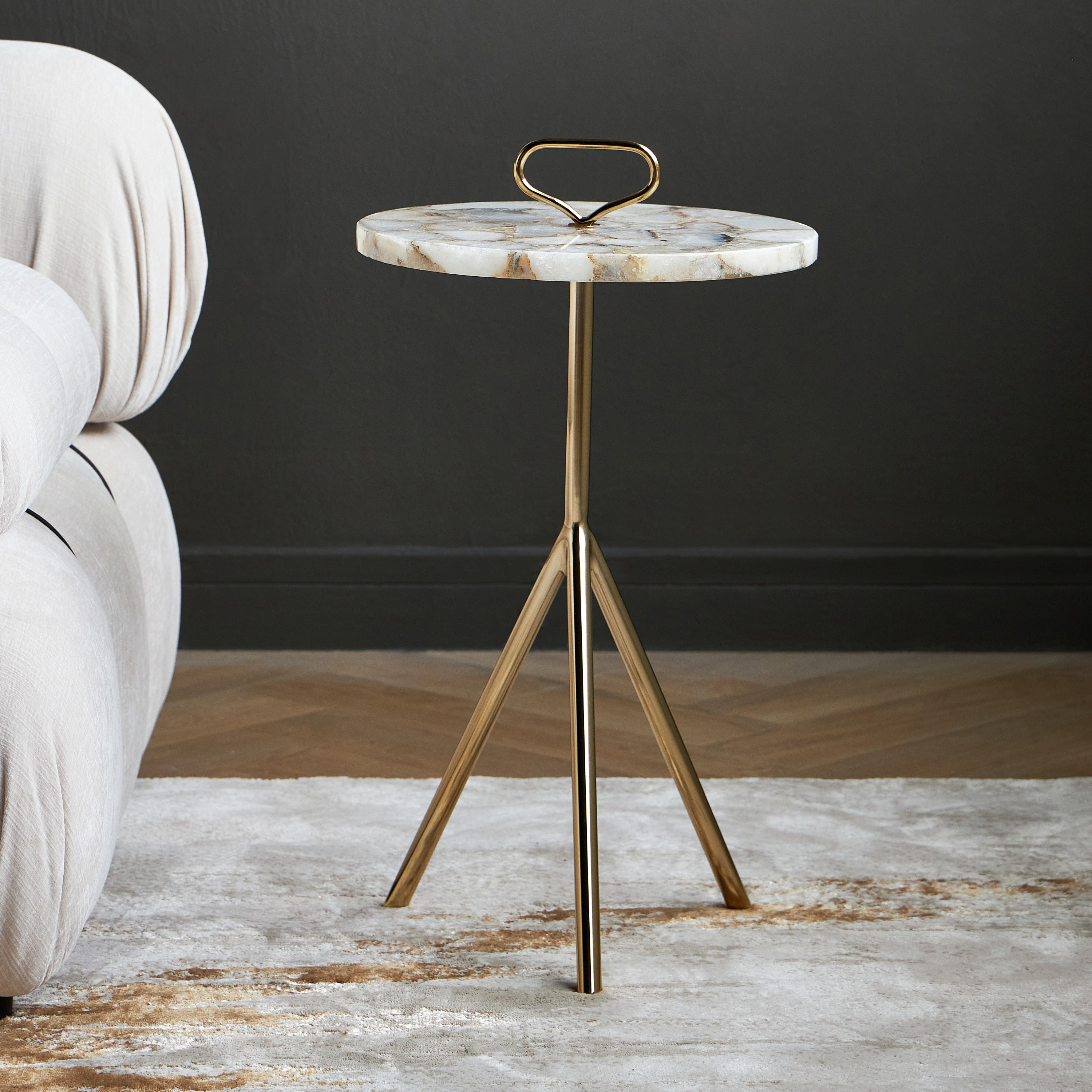 Shop Menkent Stone Top Side Table | Homecentre Oman