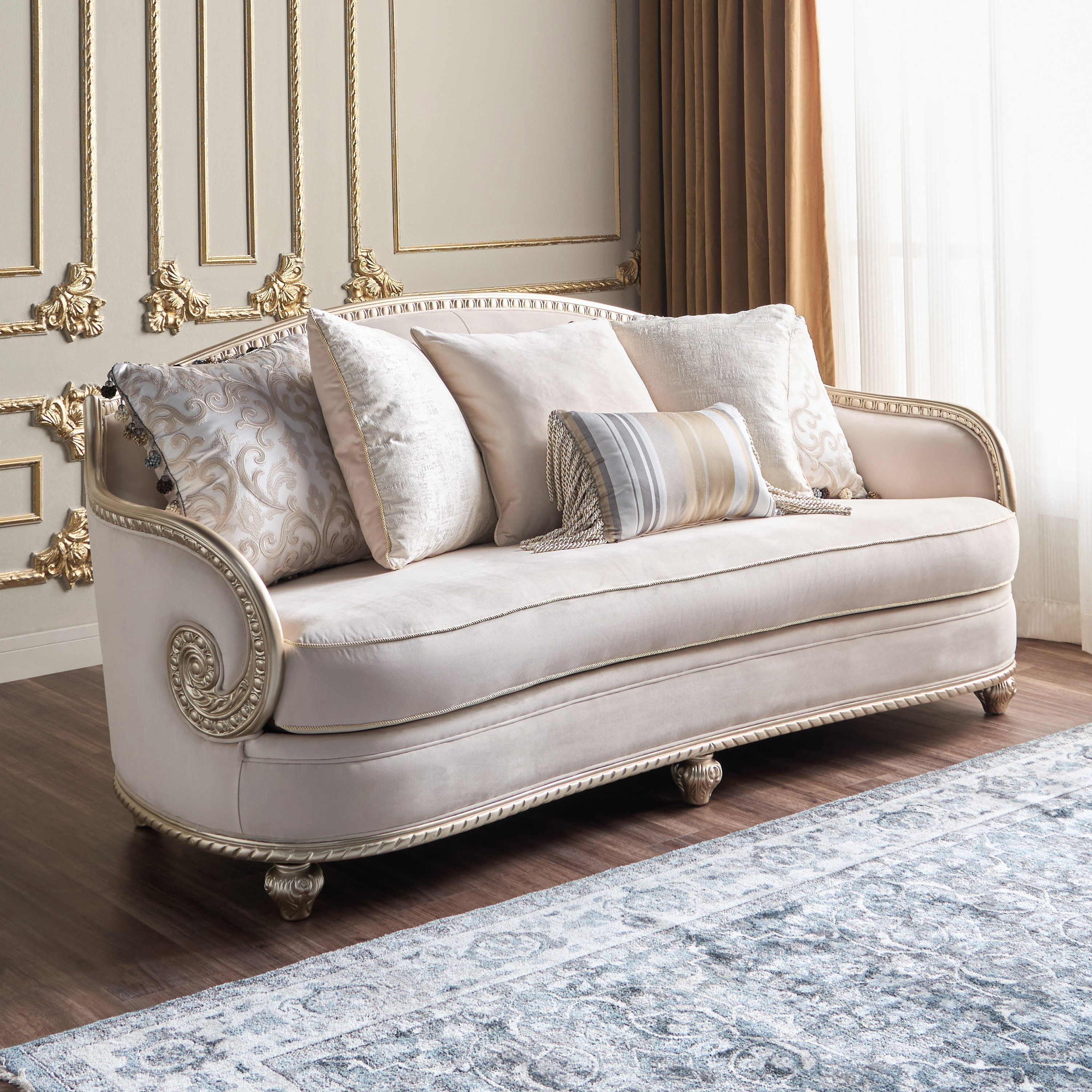 Shop Rutherford 3-Seater Velvet Sofa | Homecentre Oman
